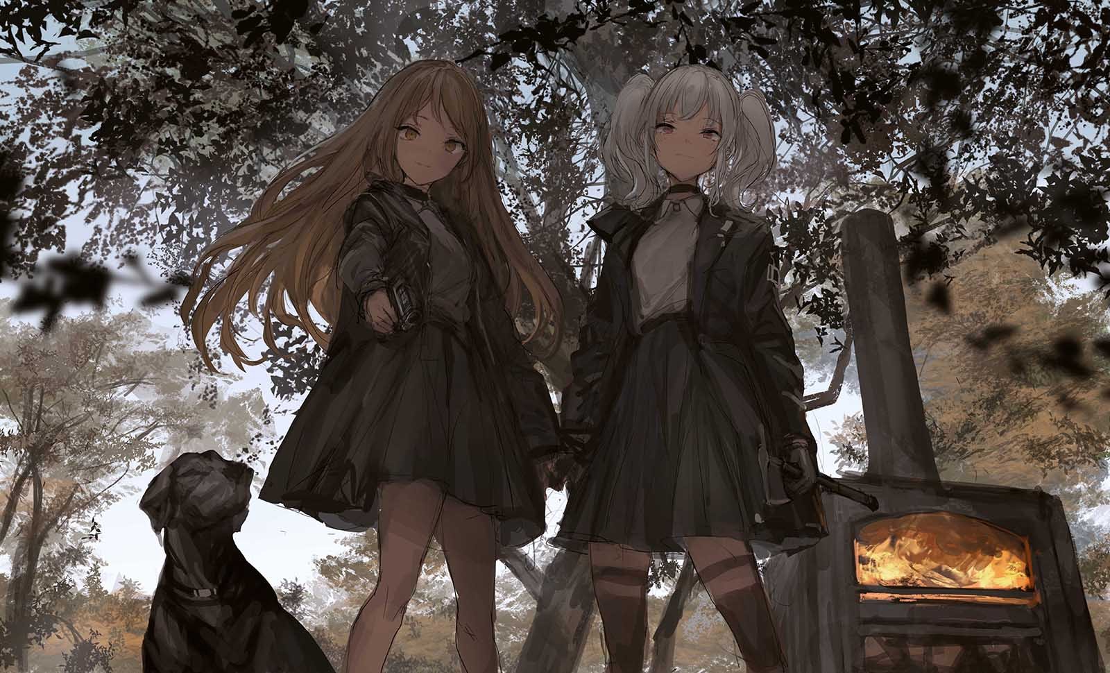 THE-LM7, girls with guns, original characters HD Wallpaper