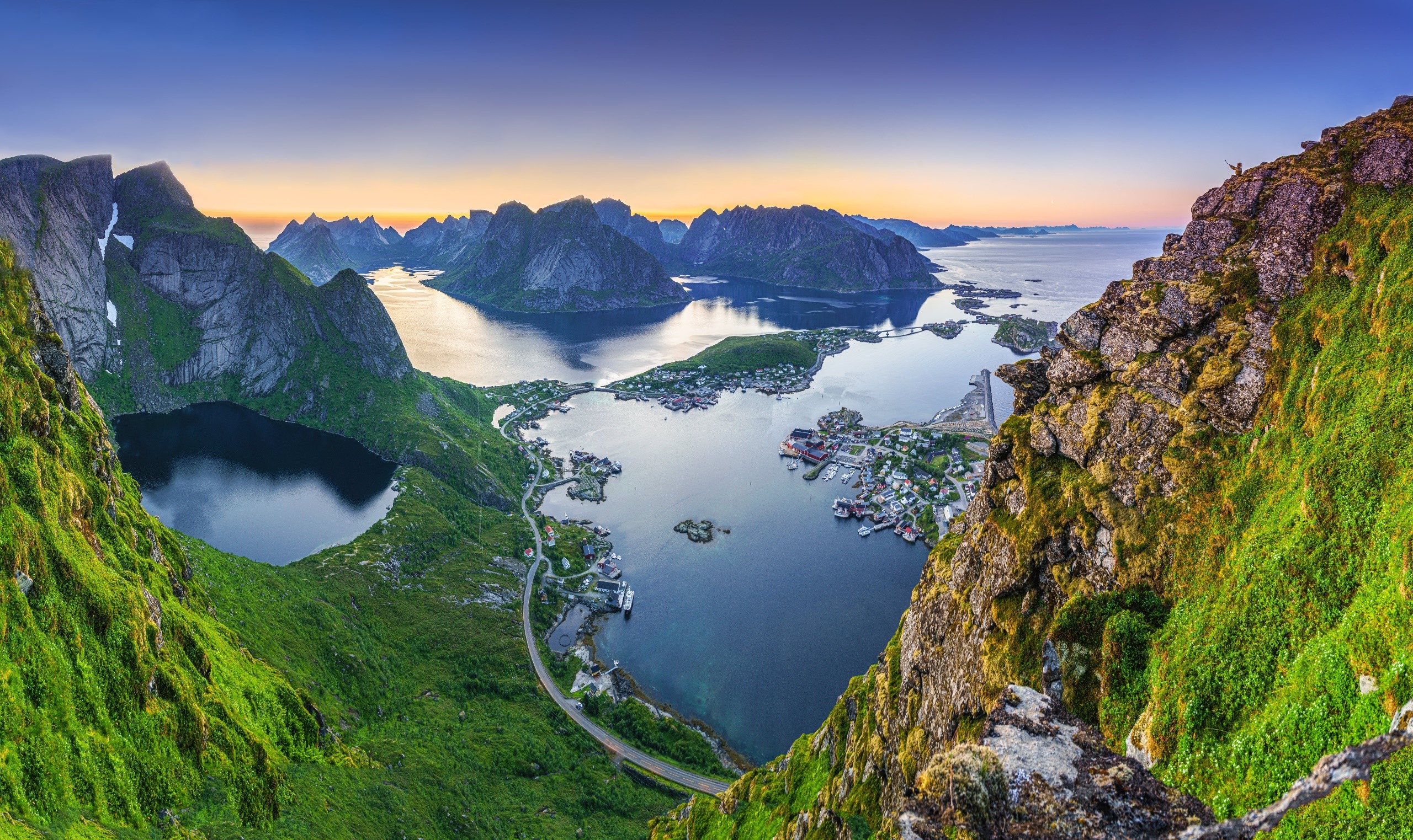 Water Mountains Norway Landscape Nature Lofoten Lofoten Islands