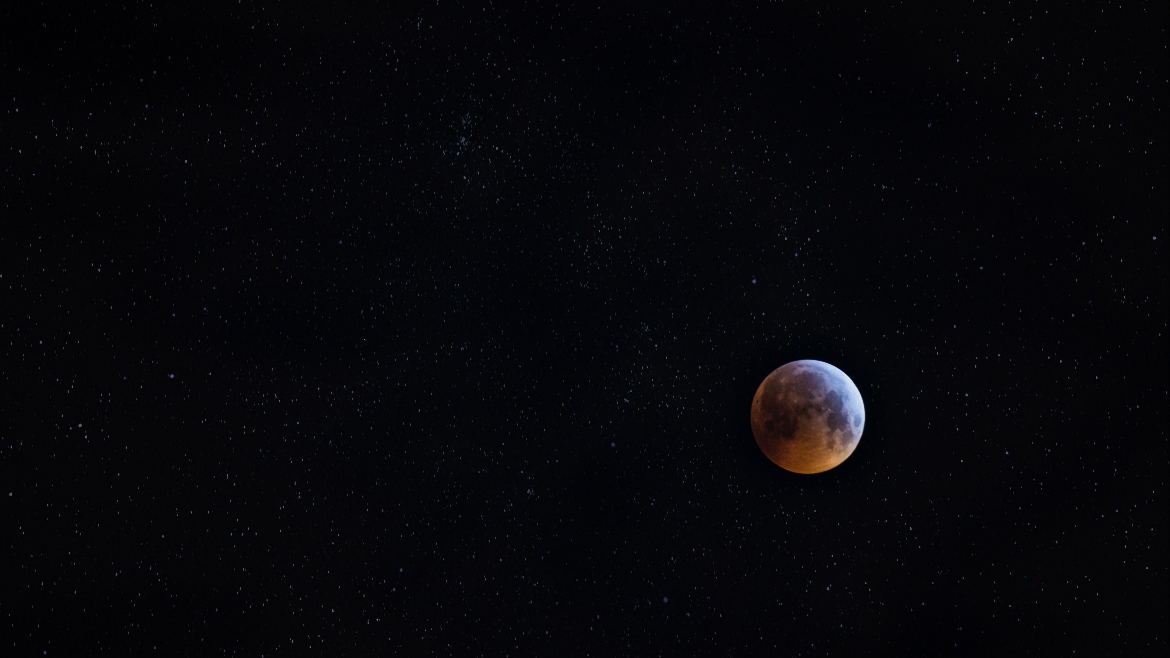 moon, full moon, sky, night, satellite, dark, 4k HD Wallpaper