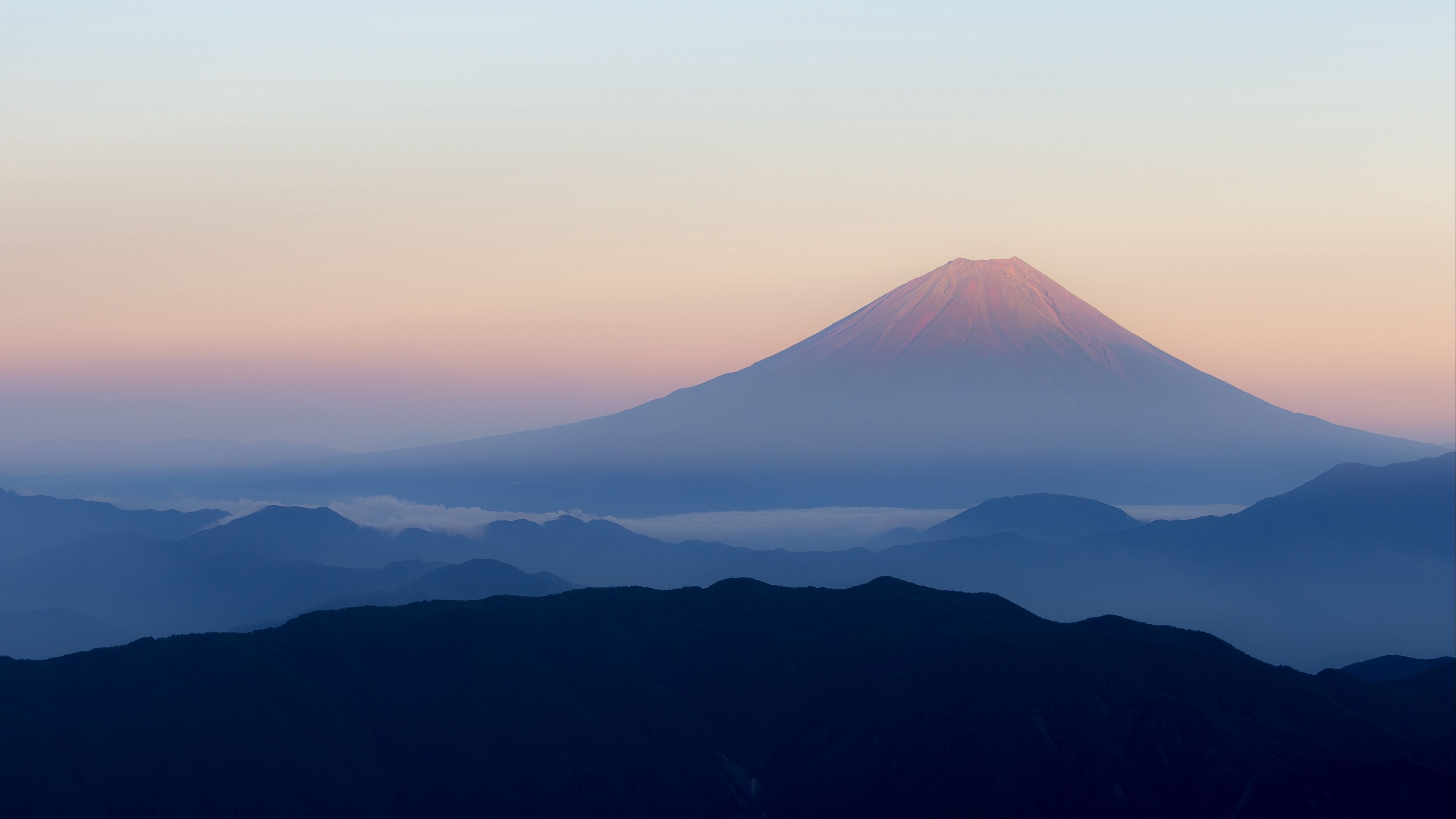 volcano, fog, mountain, fuji, japan, 4k HD Wallpaper