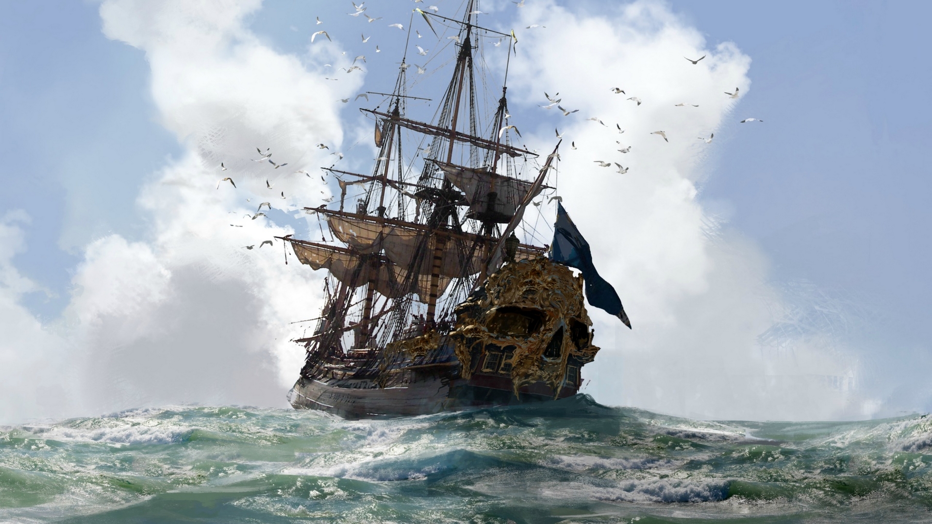 game, cg, ship, pirate HD Wallpaper