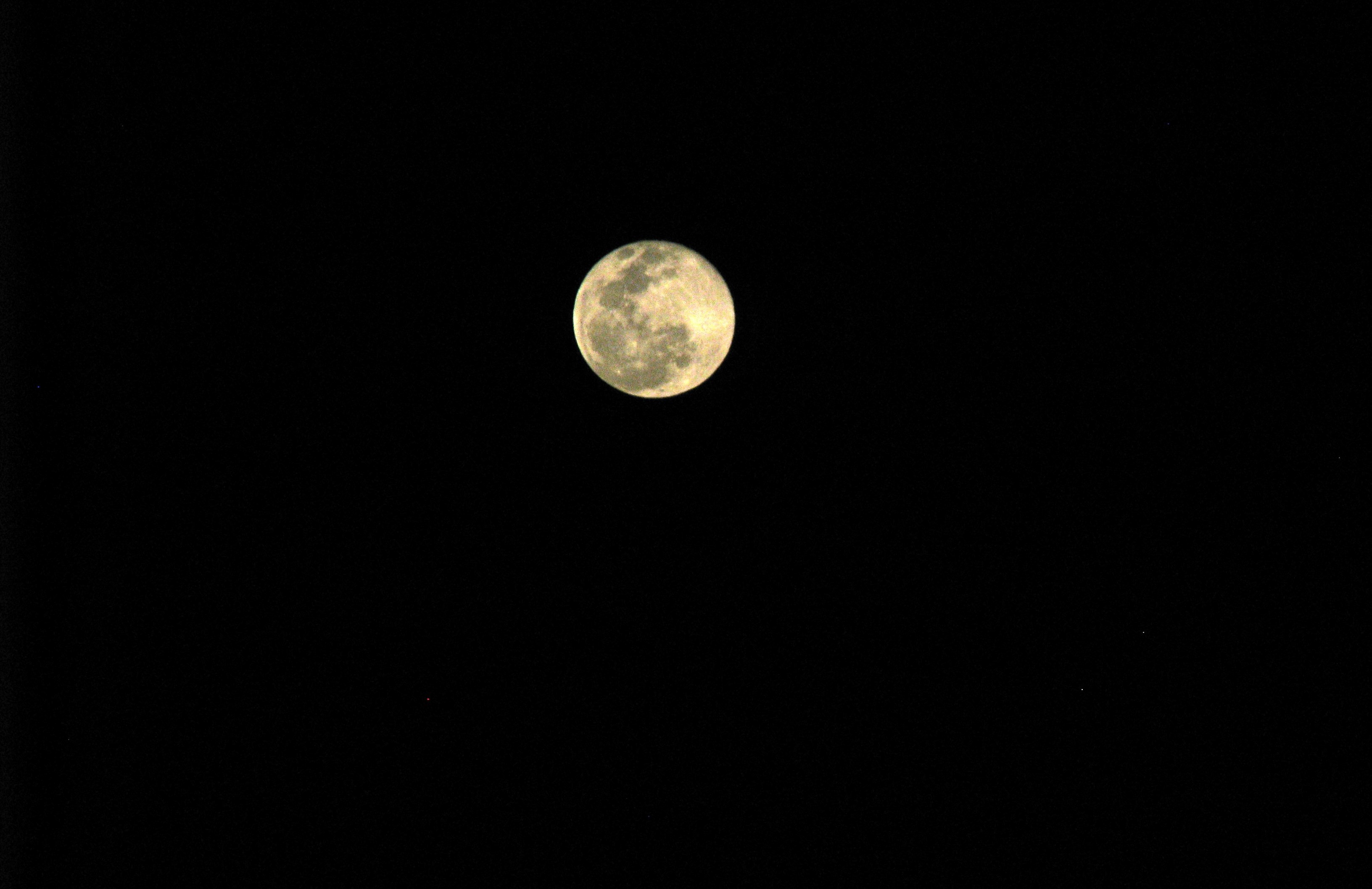 nature blue moon and landscape 4k HD Wallpaper