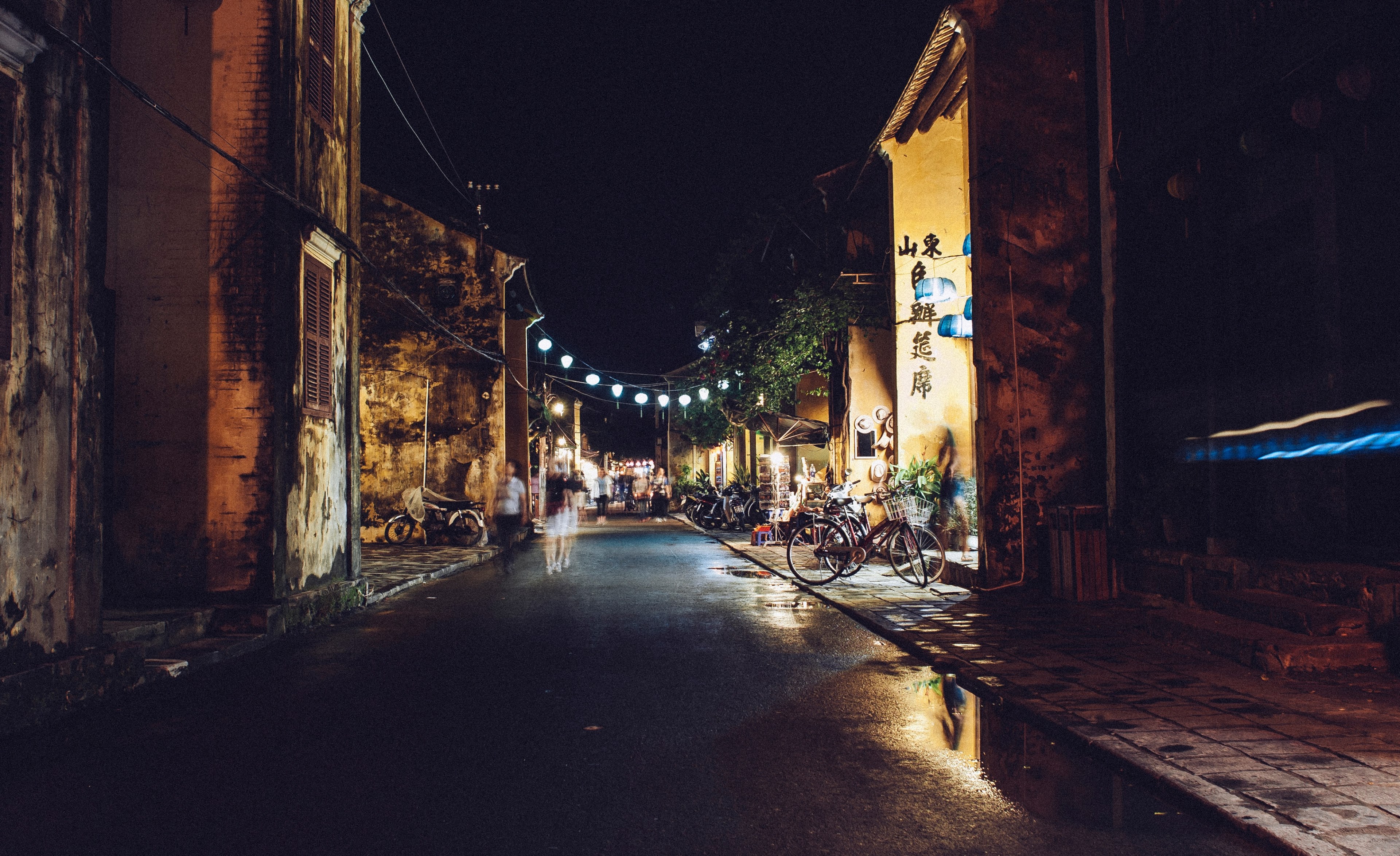 Night Street Dark And Urban 4K Hd Wallpaper