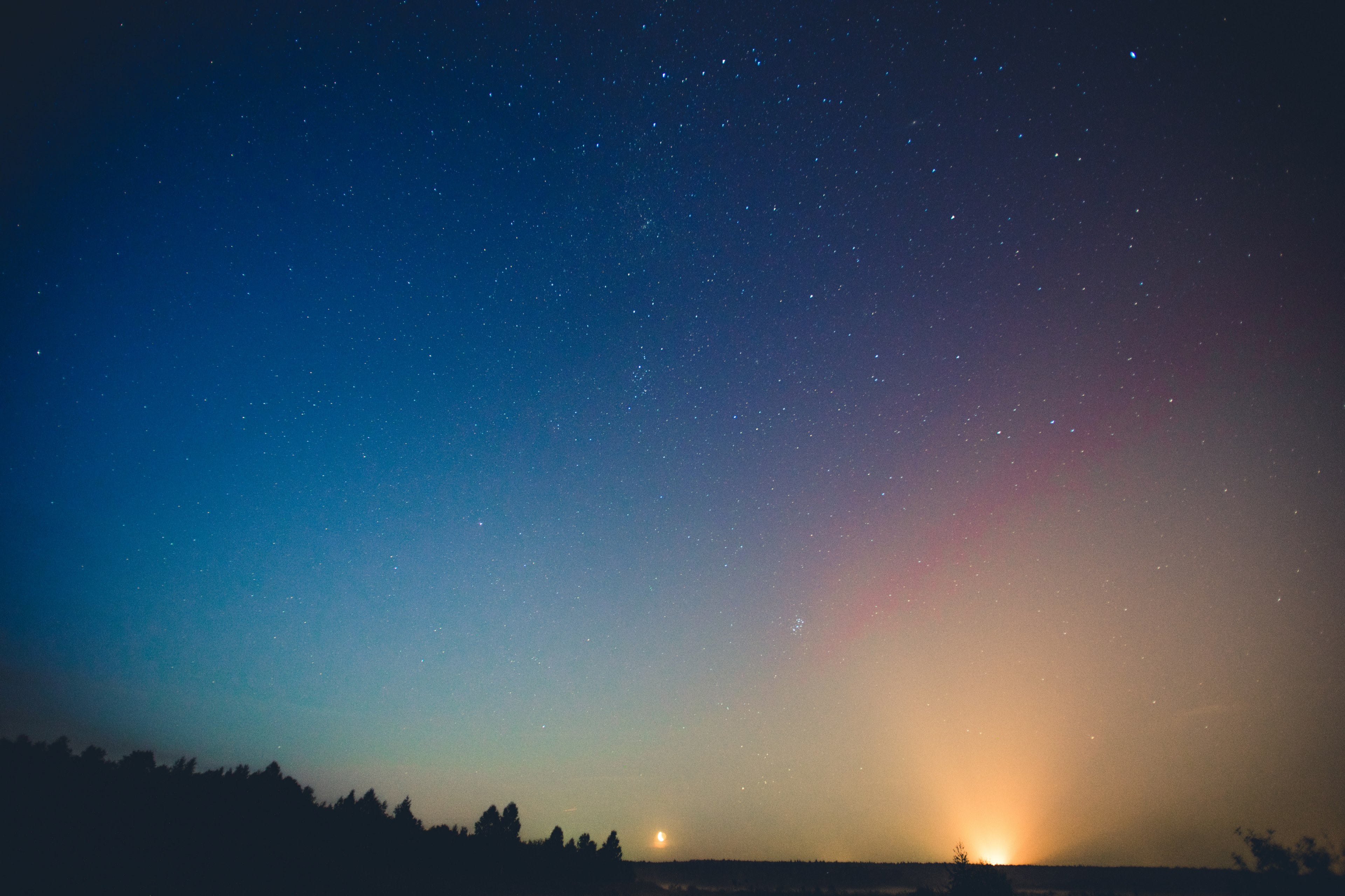 Skyline Sky Tree And Nightscape 4K Hd Wallpaper