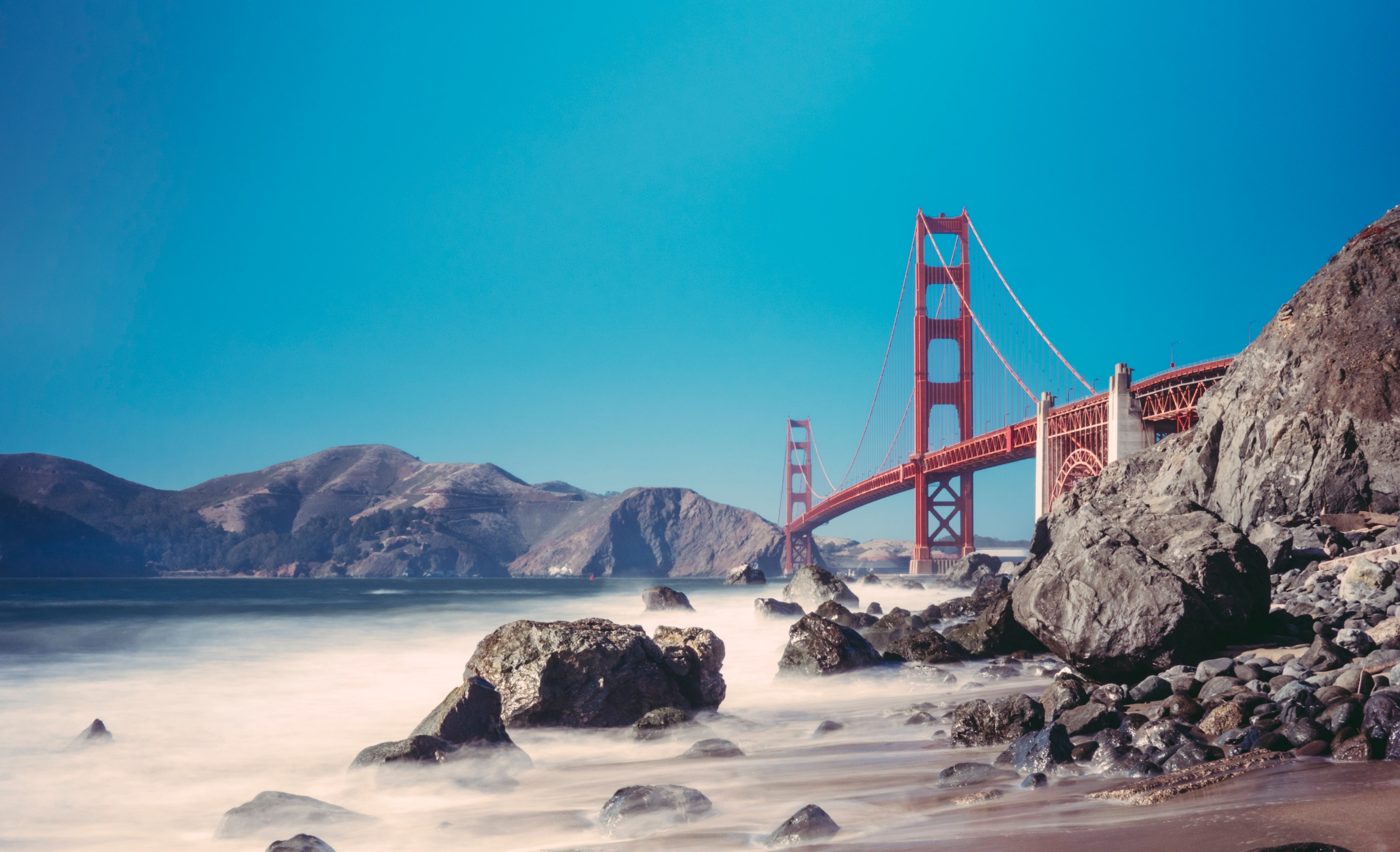 red bridge 4k HD Wallpaper