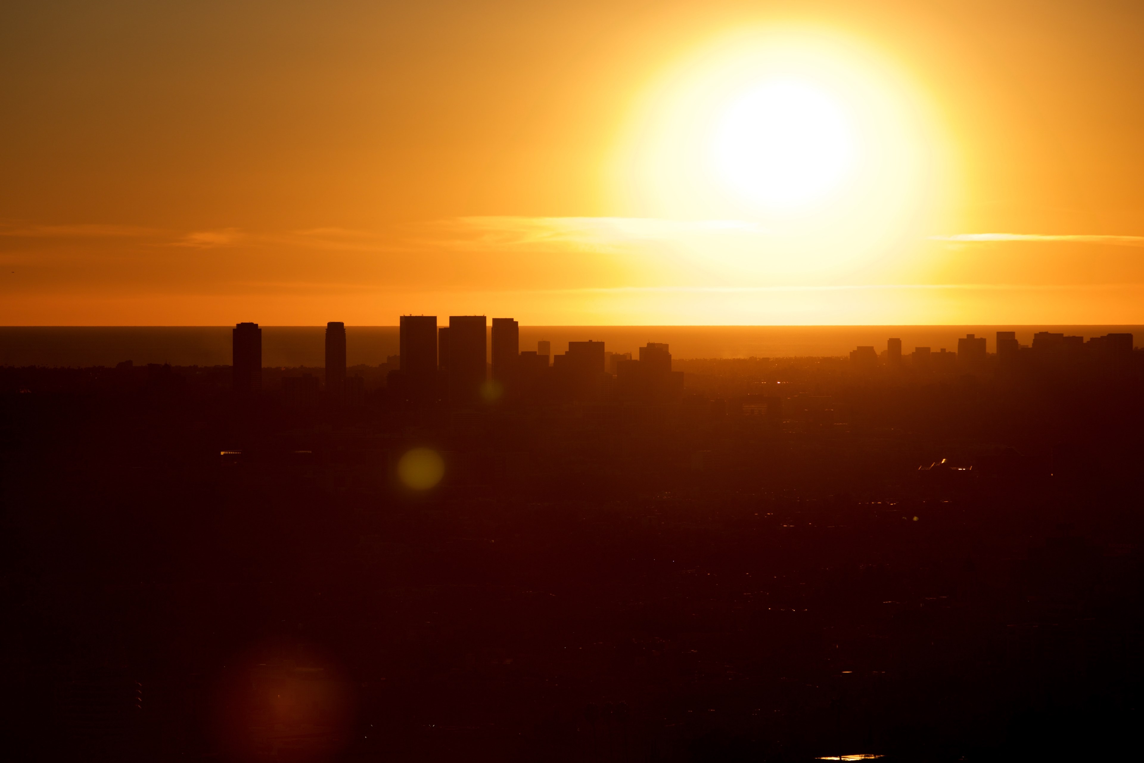 Wallpaper ID: 221498 / yellow and gold cityscape sunset from griffith ...