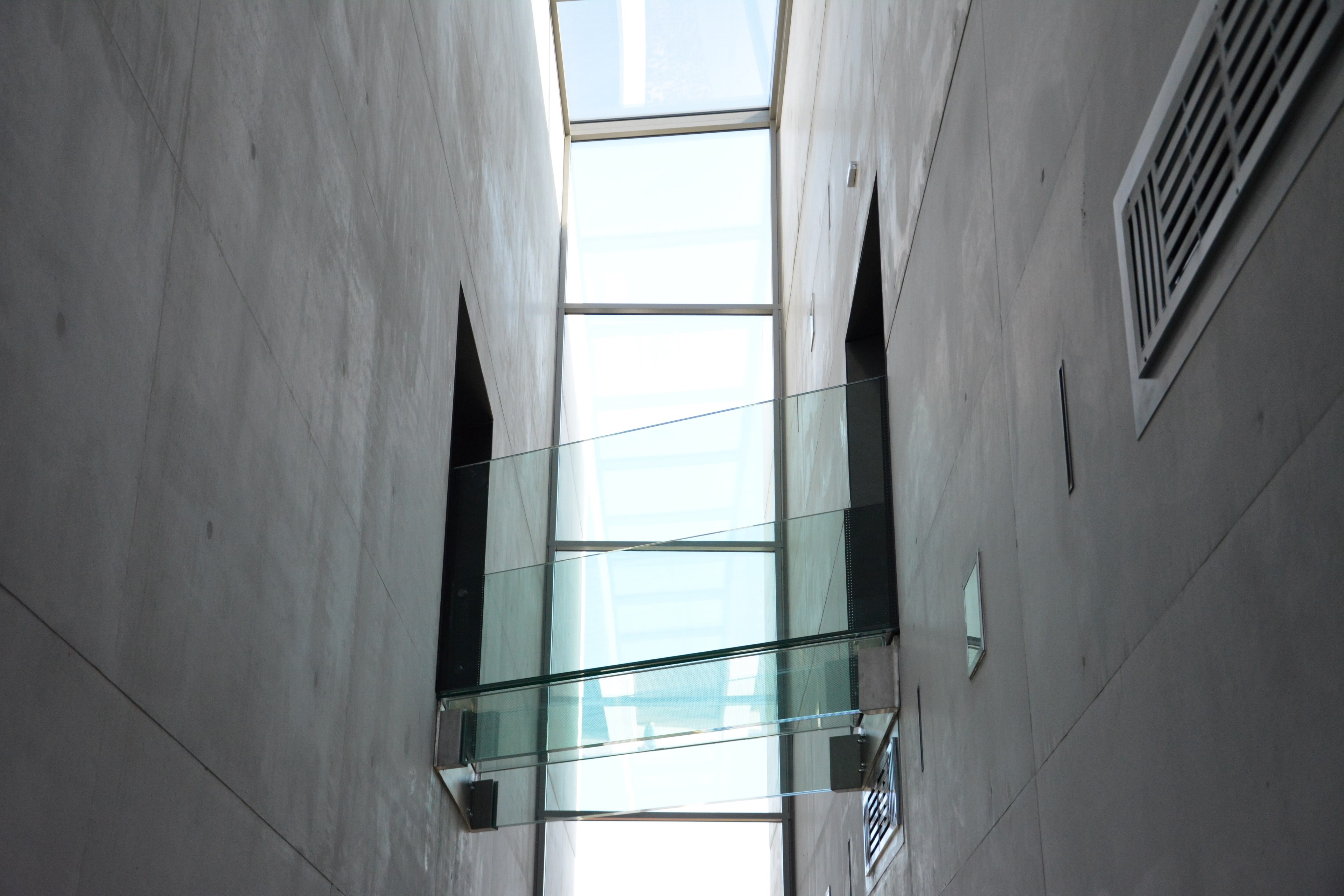 a glass skywalk connecting two parts of a building, glass skywalk 4k HD ...