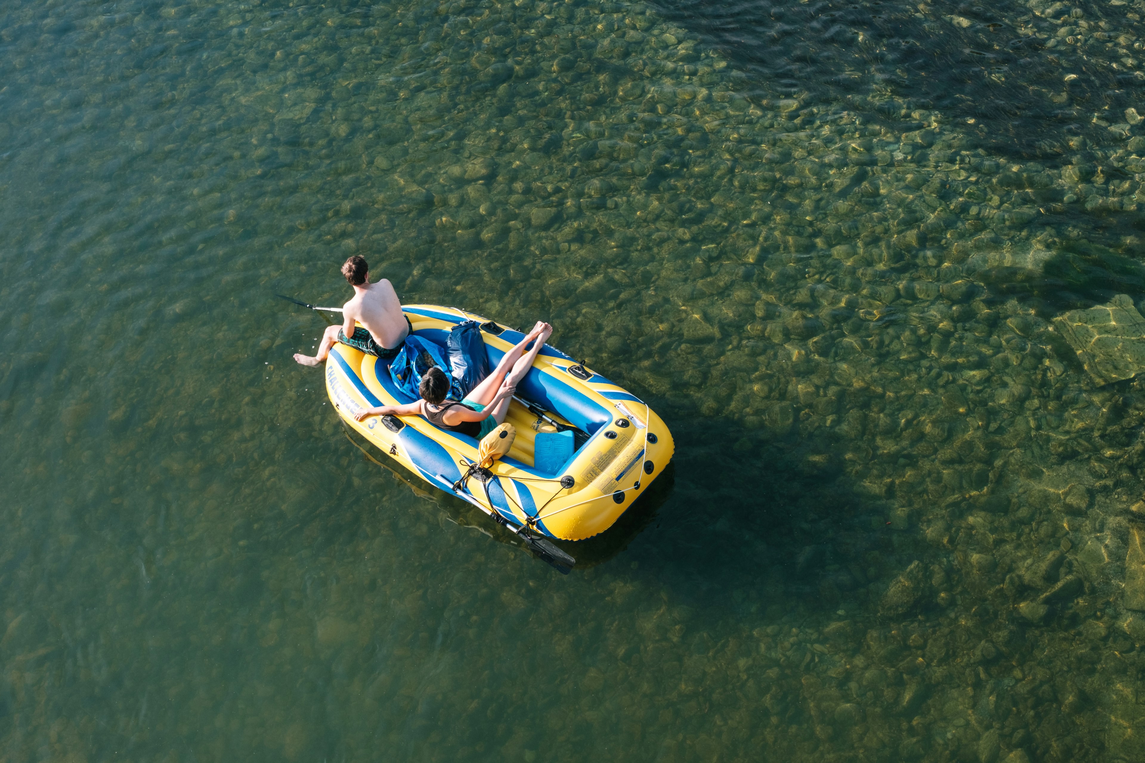 coat raft inflatable and man 4k HD Wallpaper
