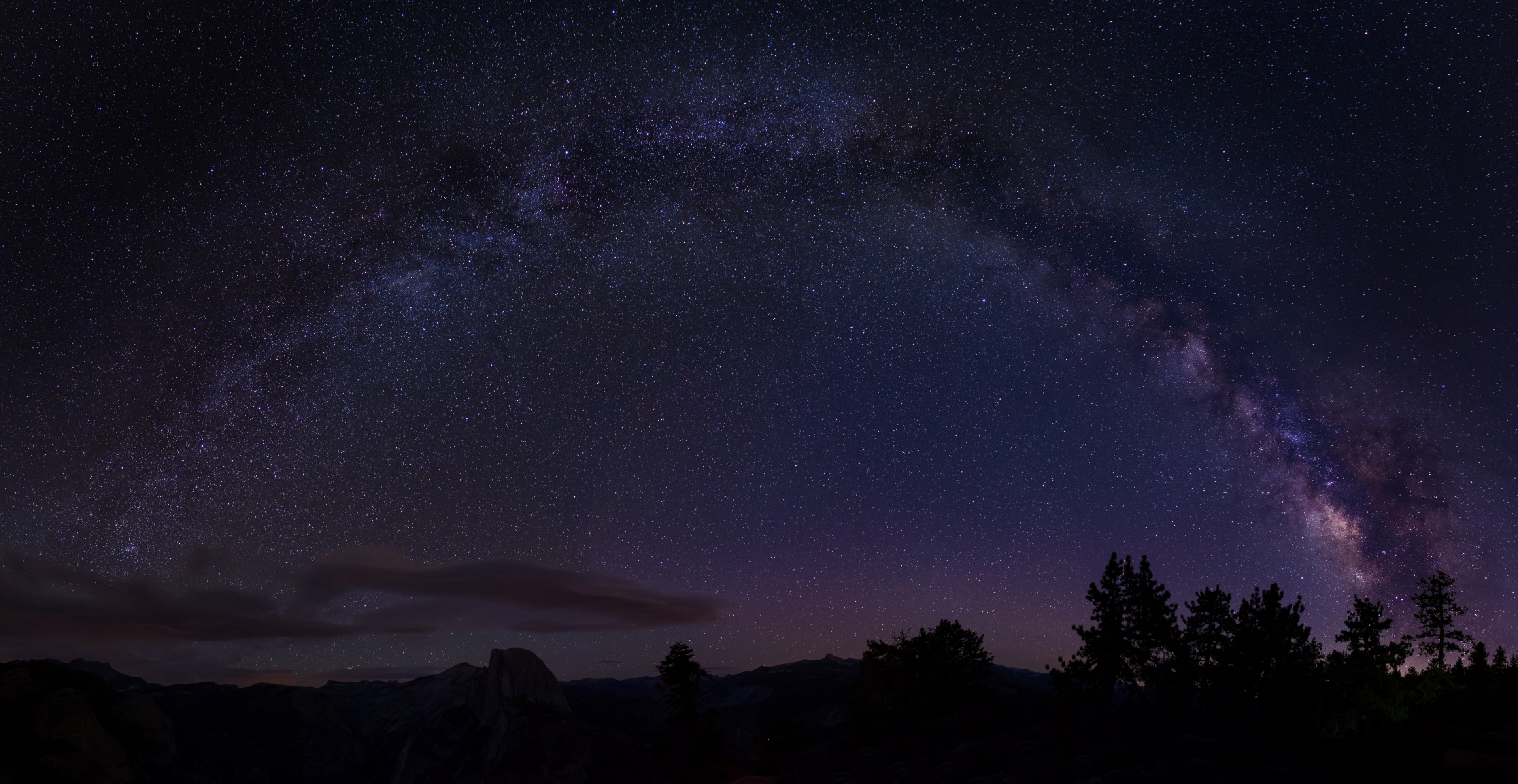 milky way arc over yosemite 4k HD Wallpaper