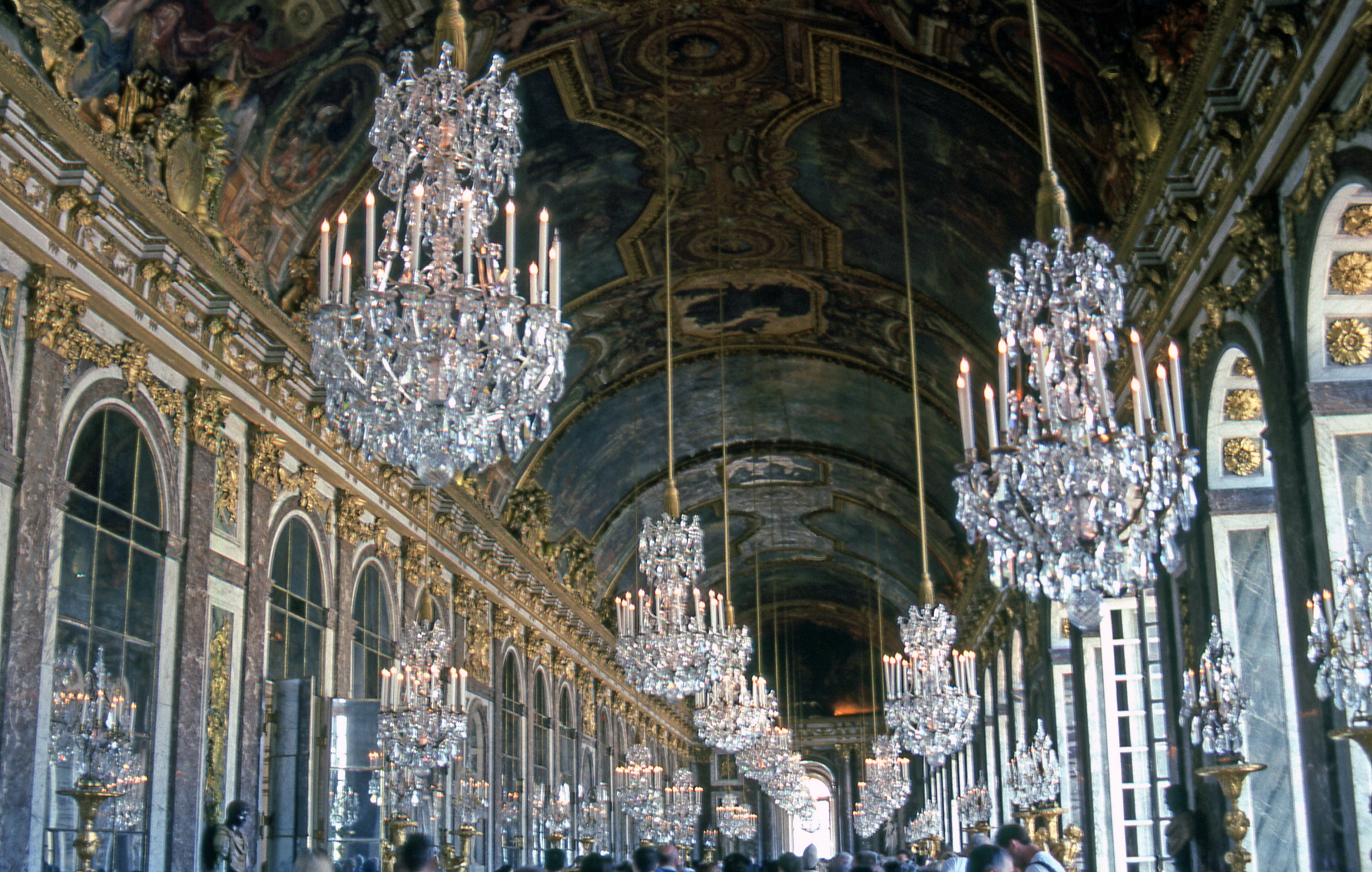 The Hall Of Mirrors At Versailles 4K Hd Wallpaper