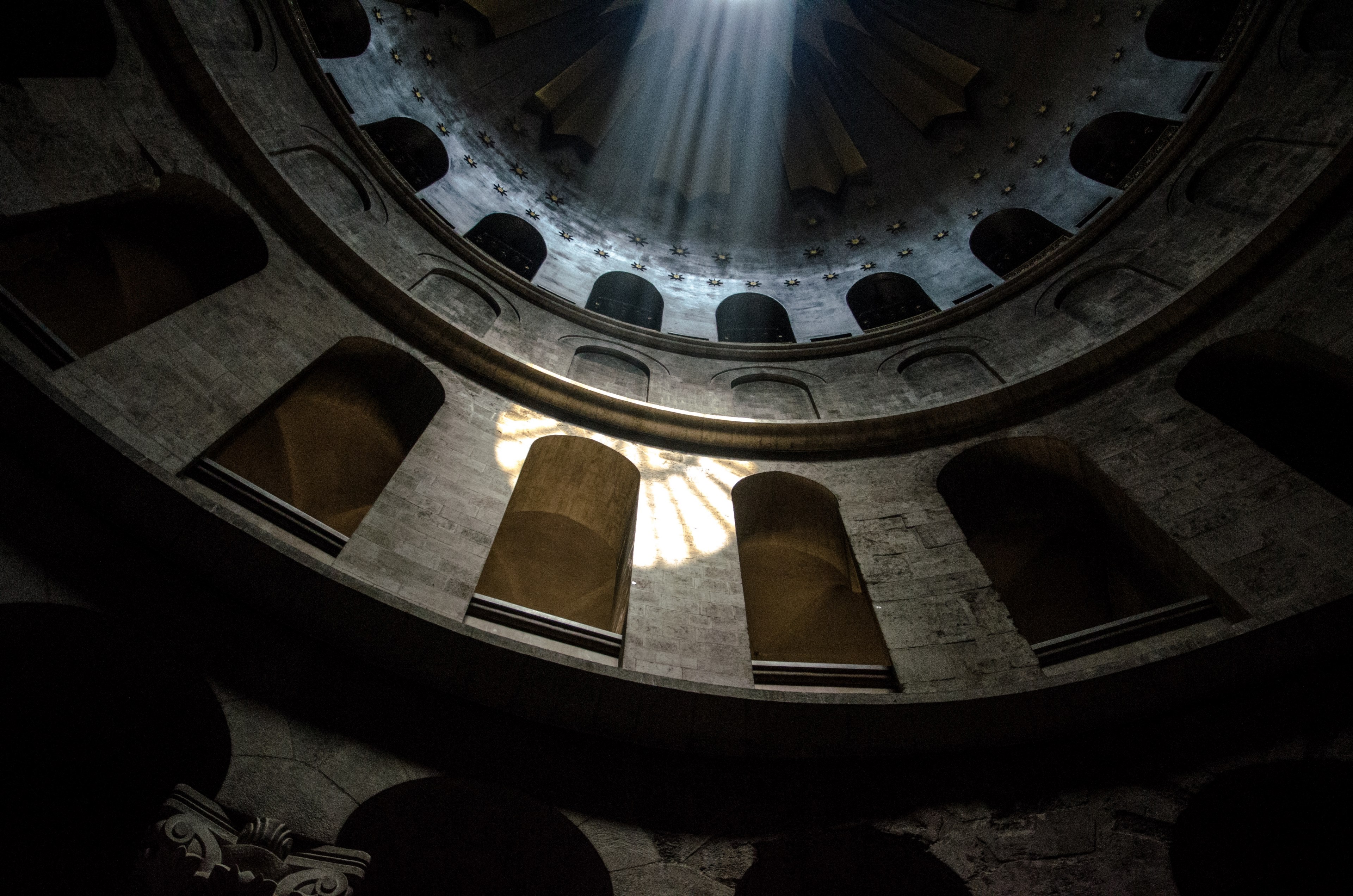 church architecture window and arch 4k HD Wallpaper