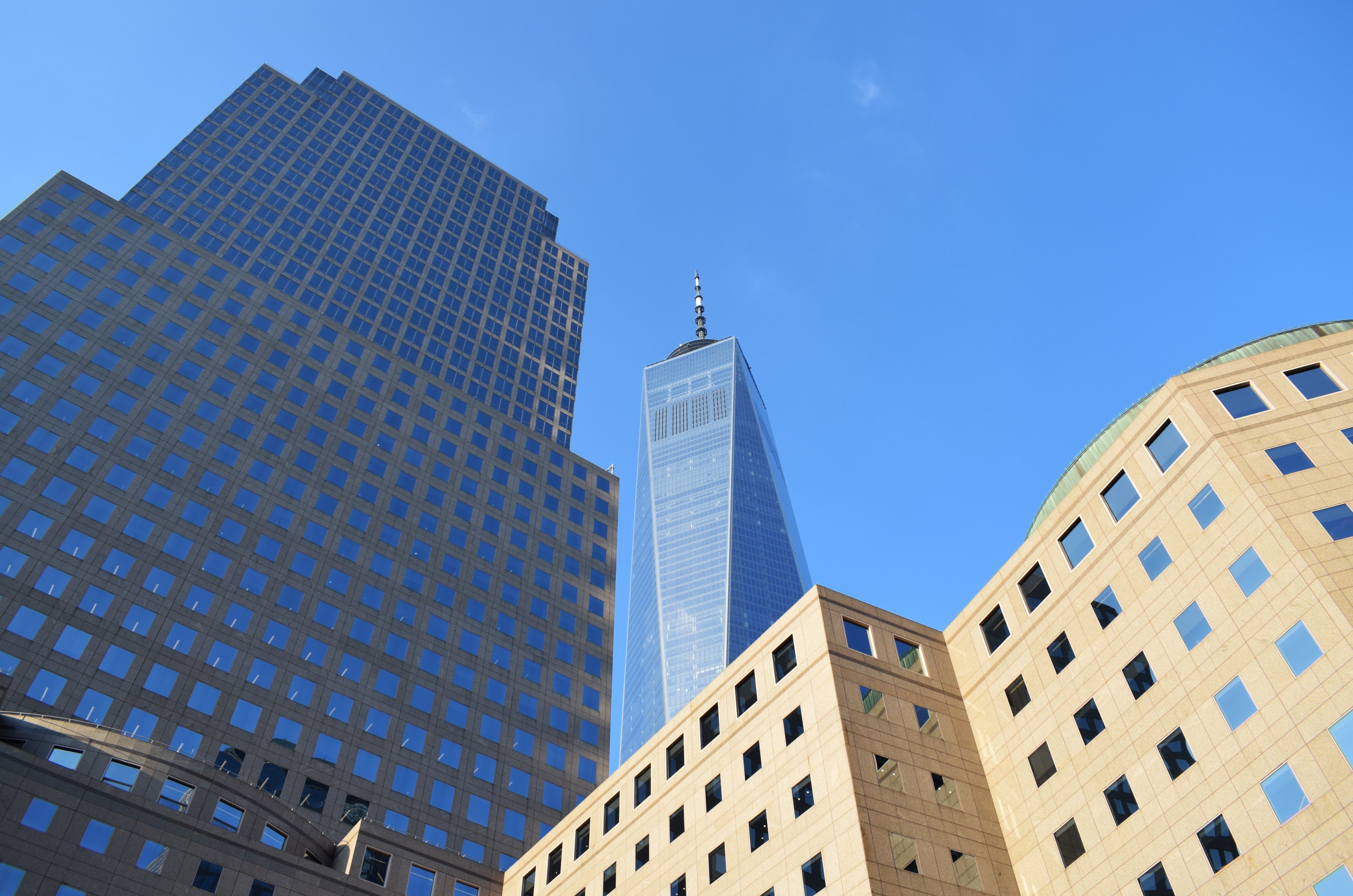 sky blue building and architecture 4k HD Wallpaper