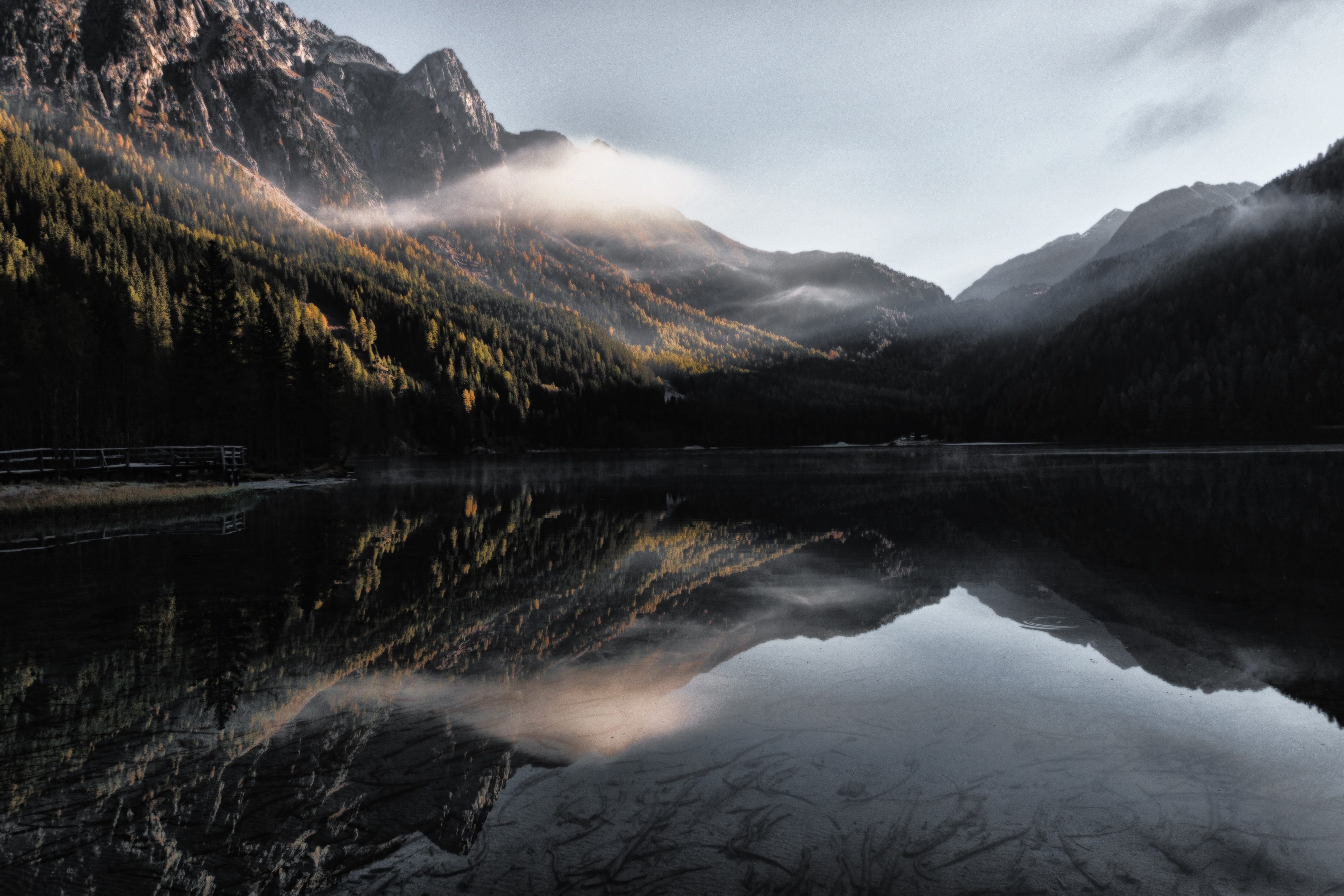 Dark Lake 4K Hd Wallpaper