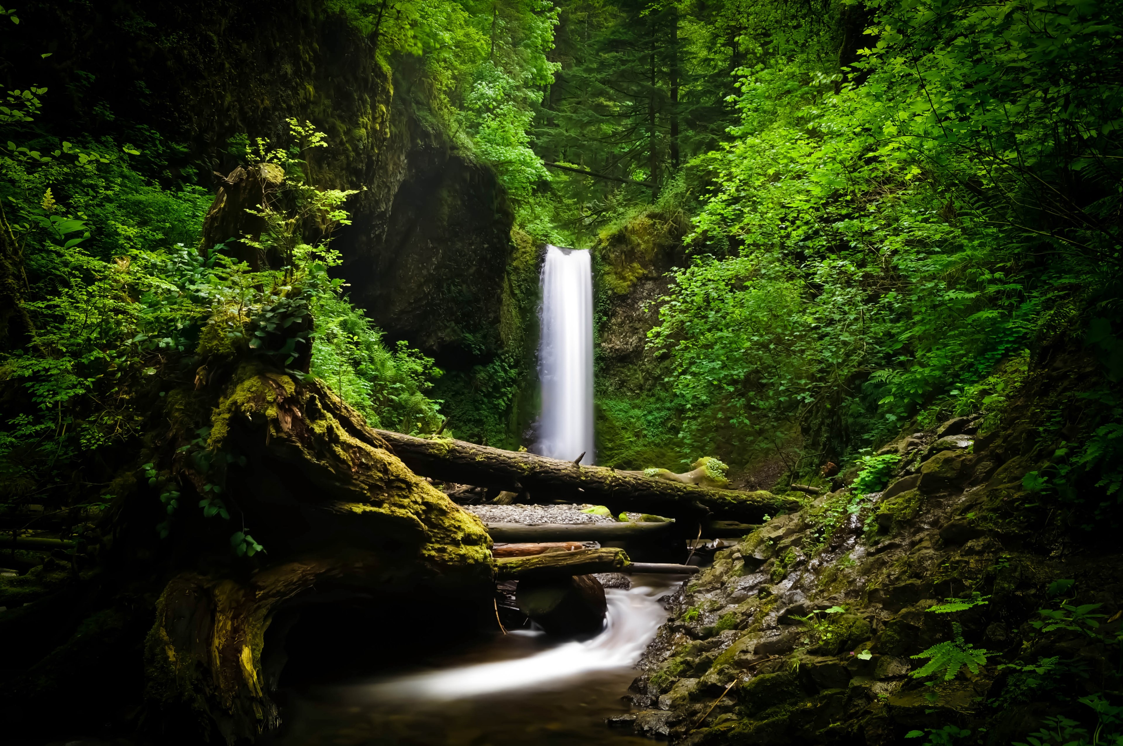endless waterfall 4k HD Wallpaper