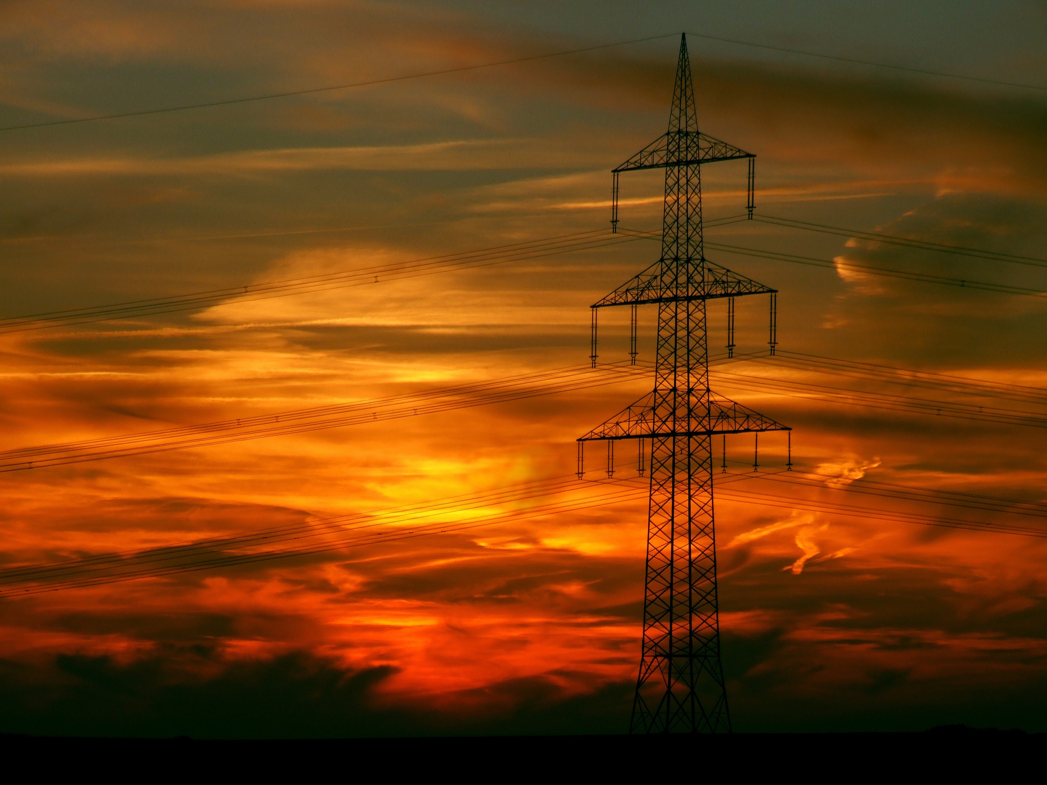 Wallpaper ID: 286382 / sunset afterglow landscape technology energy 4k ...