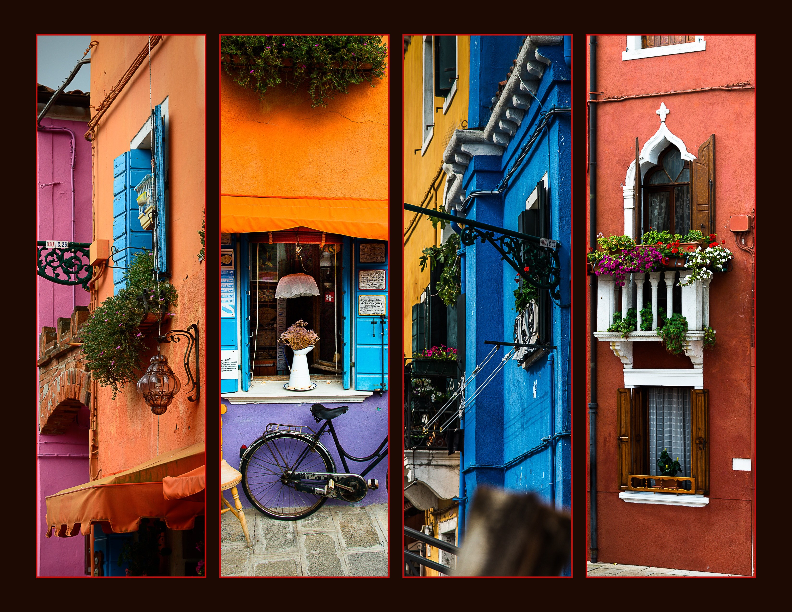 architecture collage italy holiday murano 4k HD Wallpaper