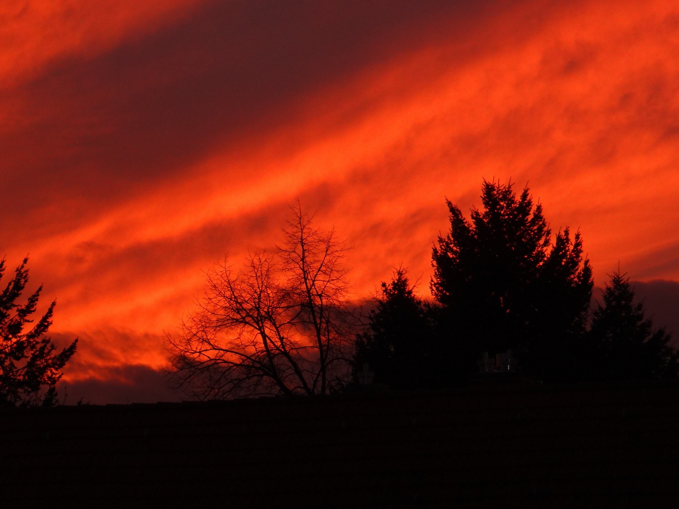 afterglow sunset evening sky 4k HD Wallpaper