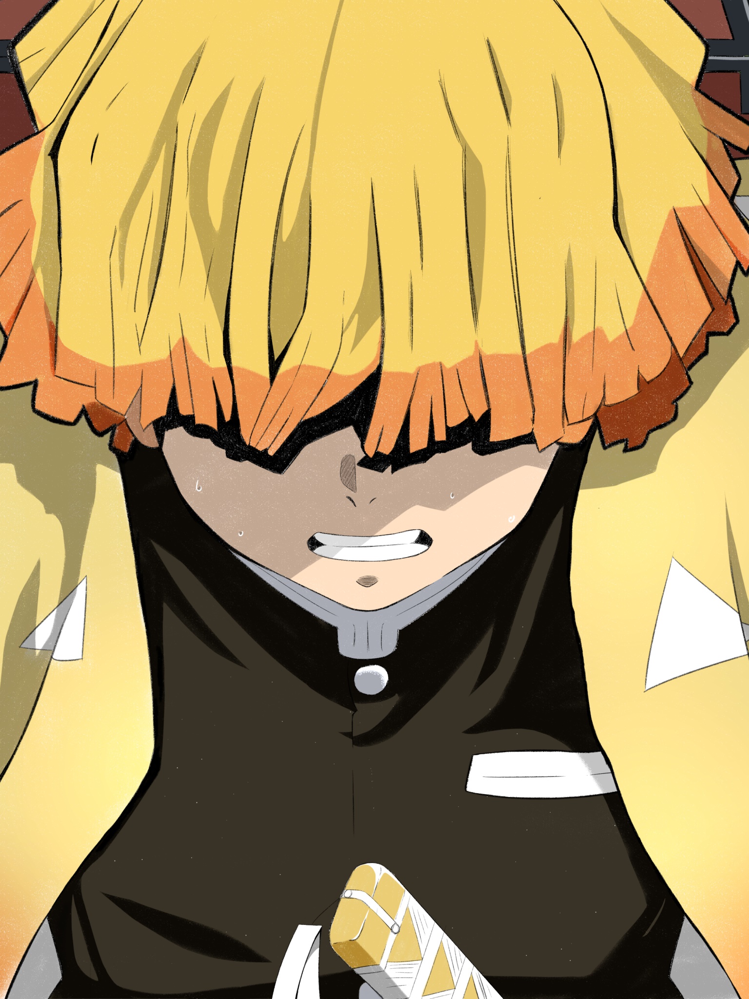 Anime Demon Slayer: Kimetsu no Yaiba, Zenitsu Agatsuma, 1536x2048 Phone ...