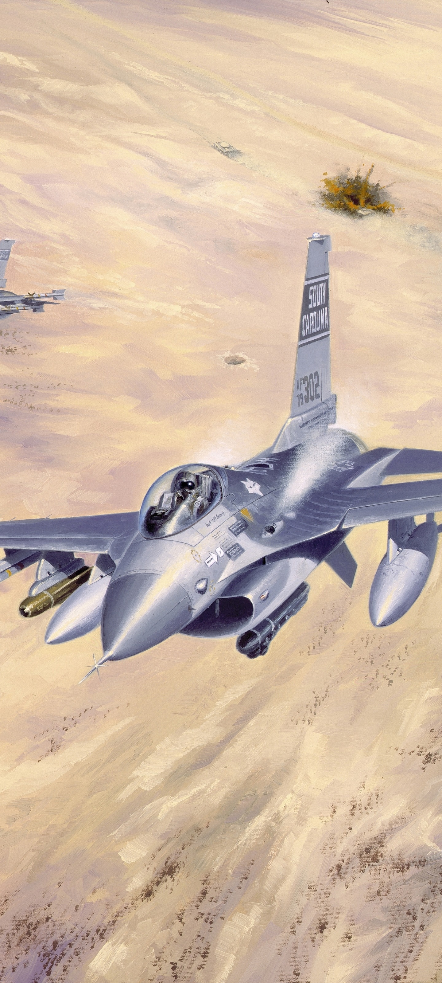 «General Dynamics F-16 Fighting Falcon phone wallpaper» HD Wallpapers