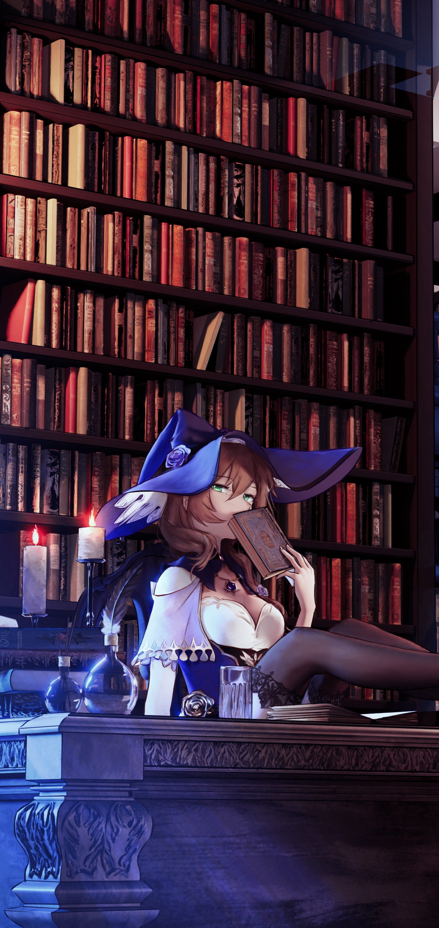 Video Game Genshin Impact, Library, Lisa (Genshin Impact), 1440x3040 ...