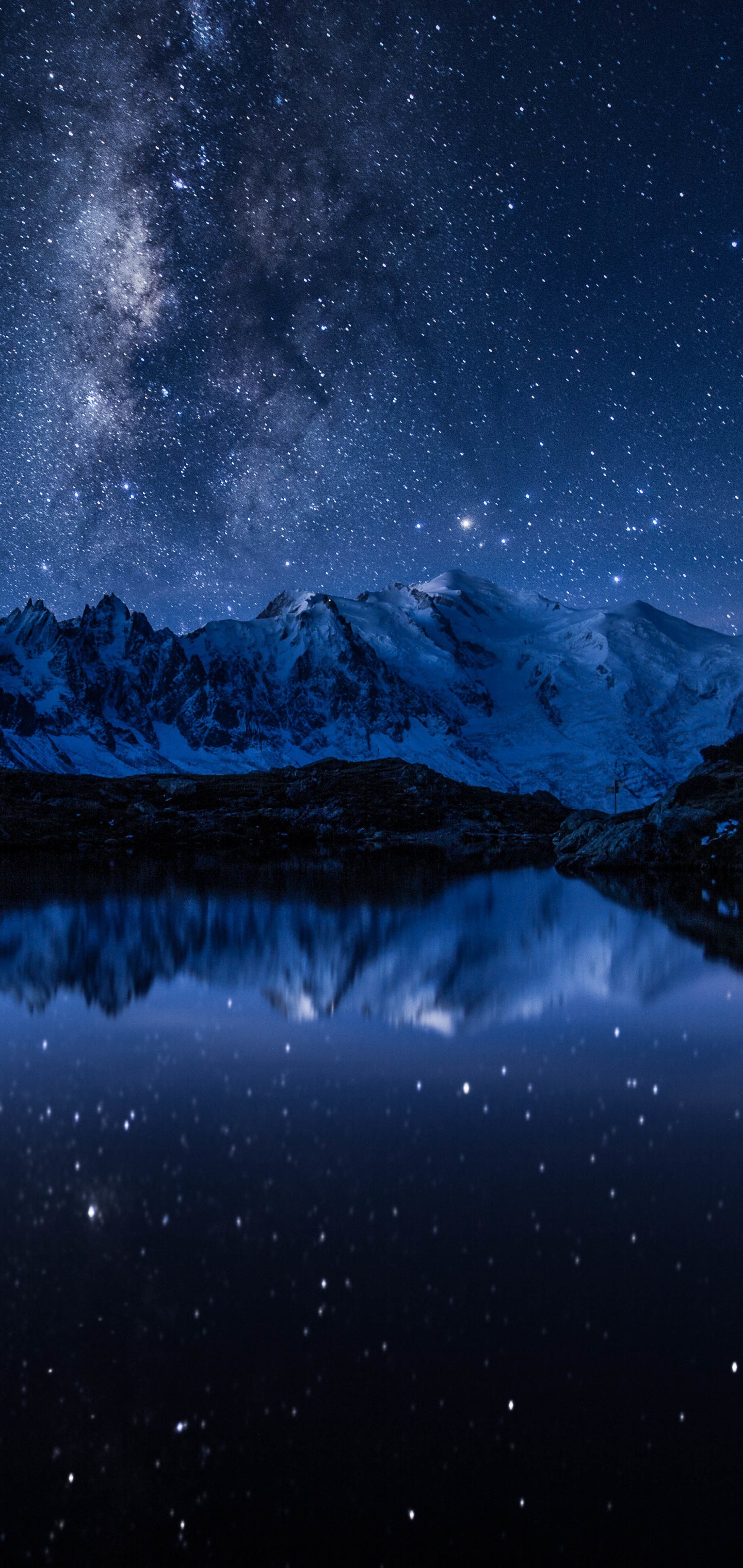 Earth Reflection, Mountain, Night, Landscape, Milky Way, Nature ...