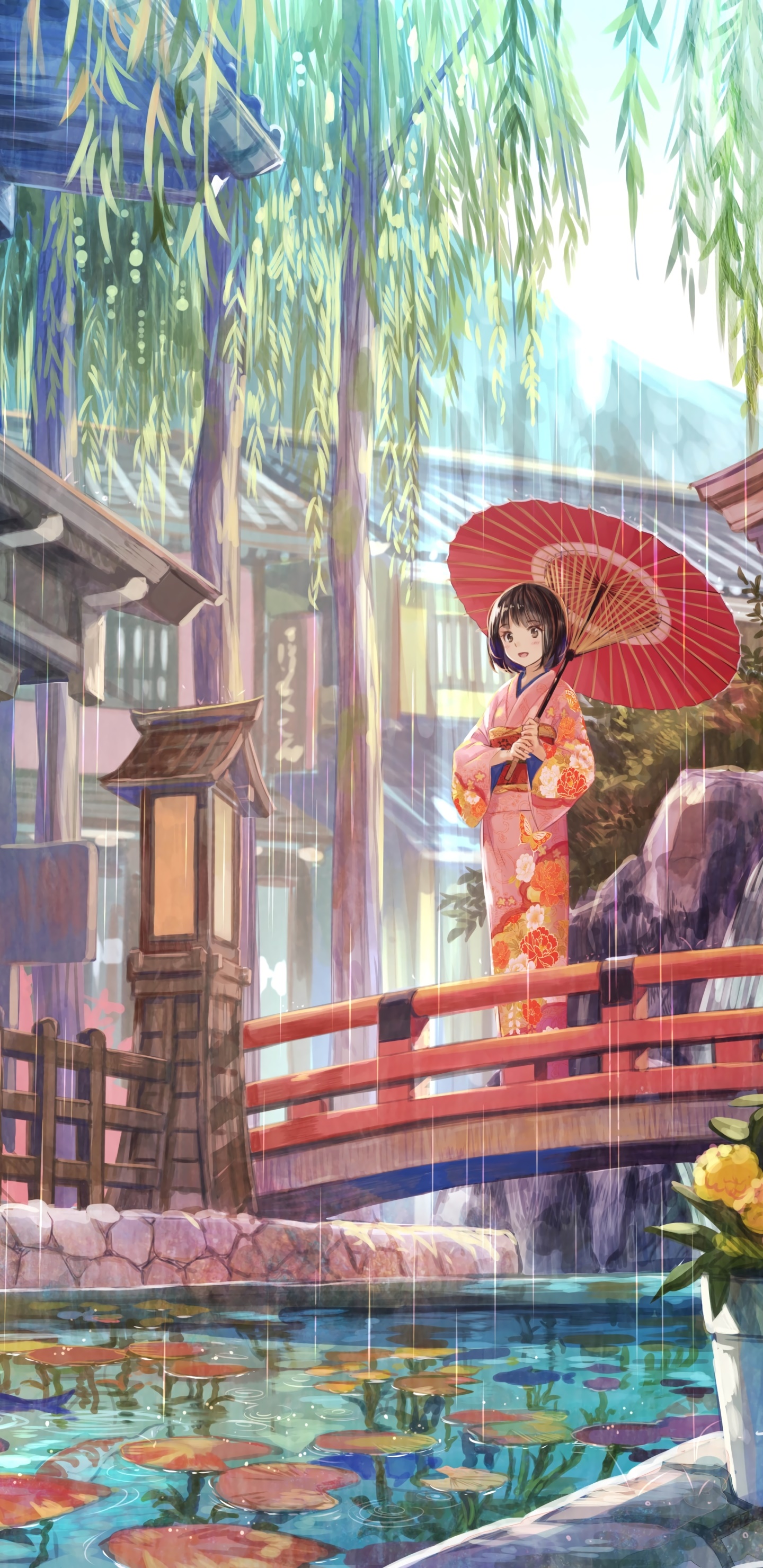 Anime Geisha, 1440x2960 Phone HD Wallpaper