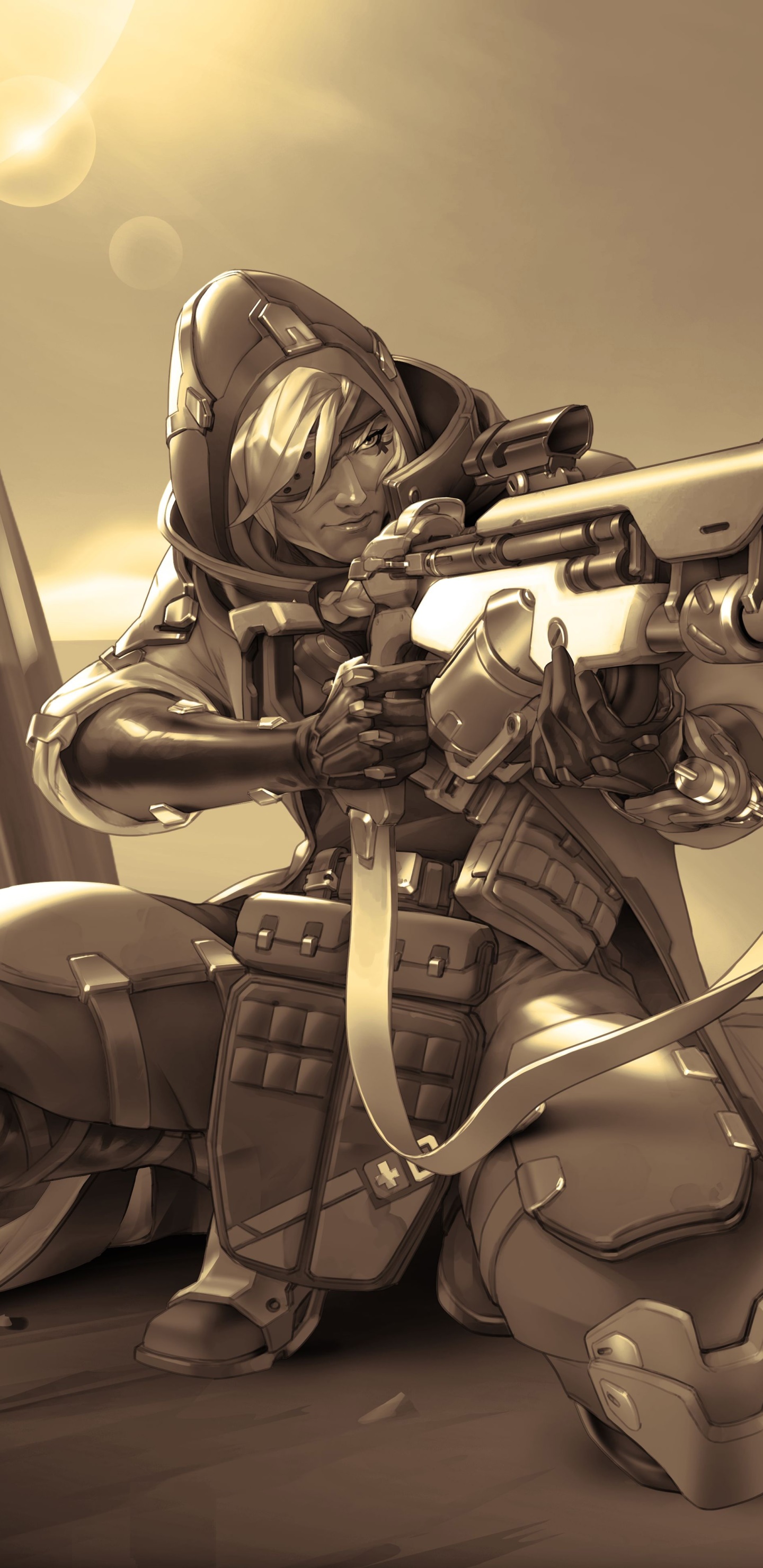Video Game Overwatch, Woman Warrior, Ana (Overwatch), Sniper Rifle ...