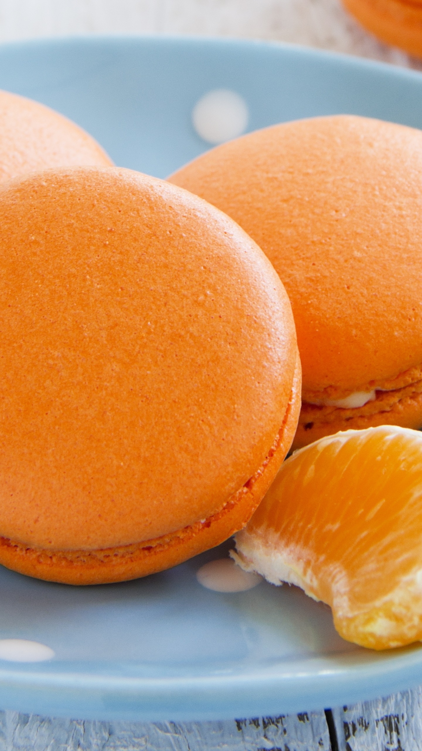 Food Macaron, Mandarin, 1440x2560 Phone HD Wallpaper