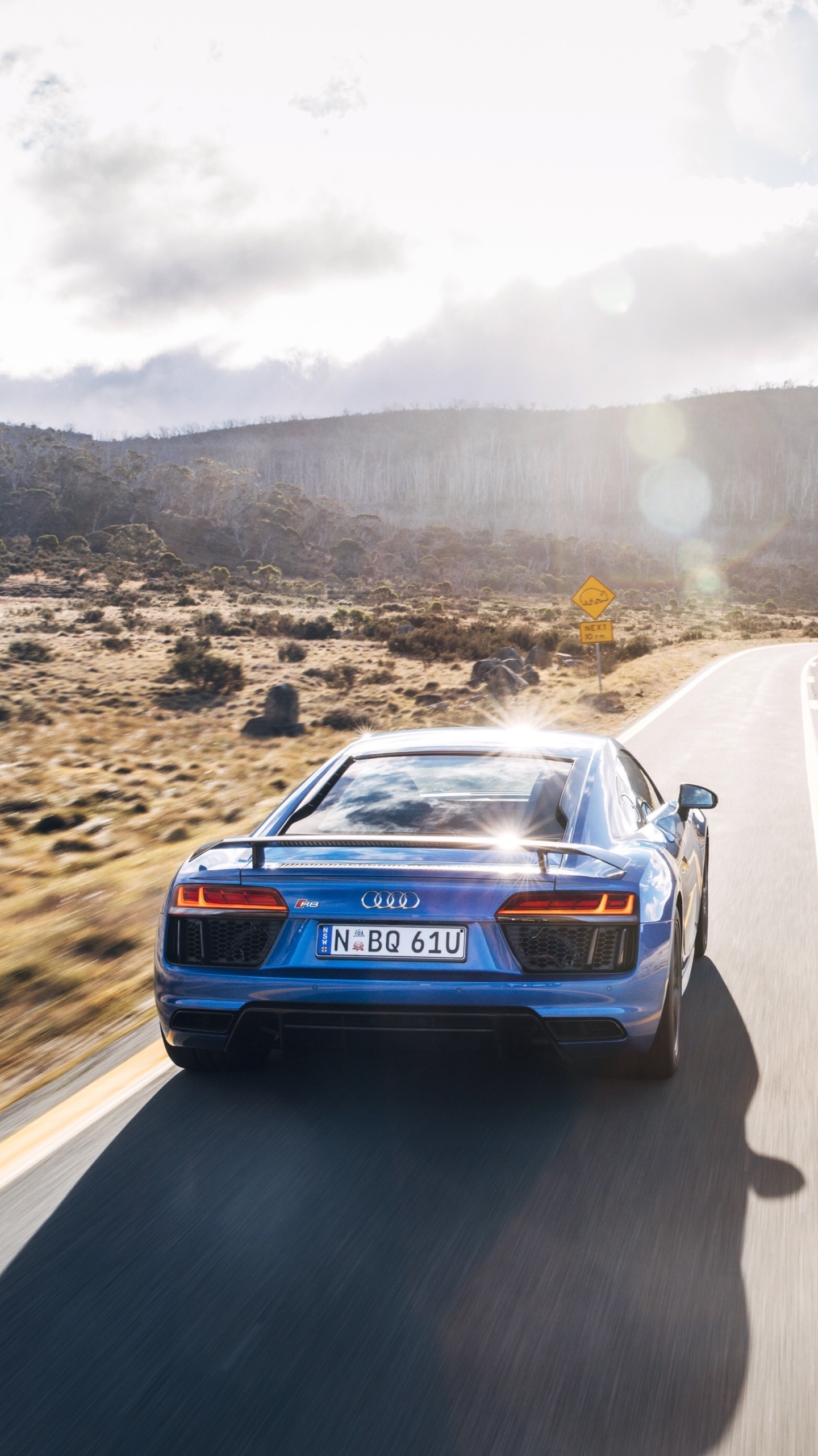 Blue Audi R8 Iphone Wallpaper