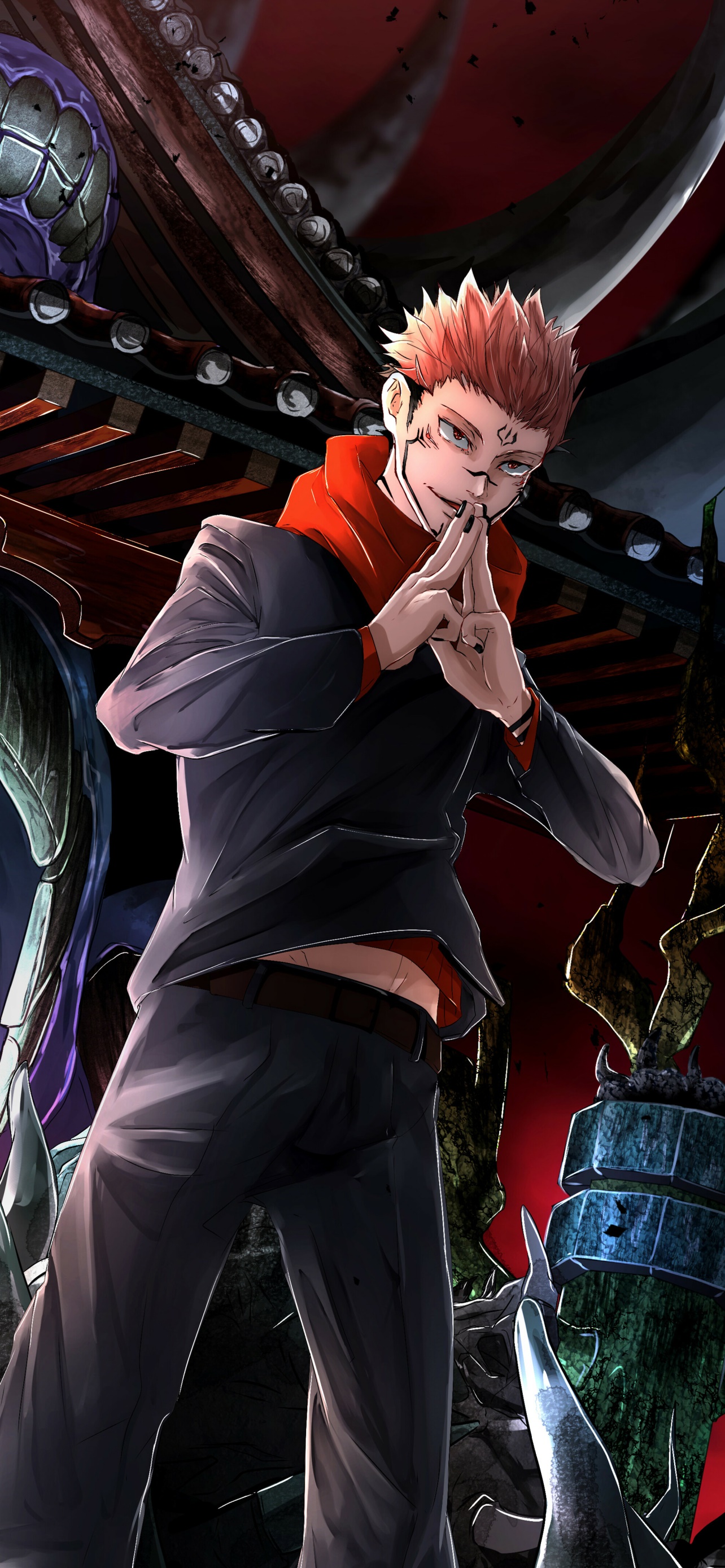 Anime Jujutsu Kaisen, School Uniform, Sukuna (Jujutsu Kaisen ...