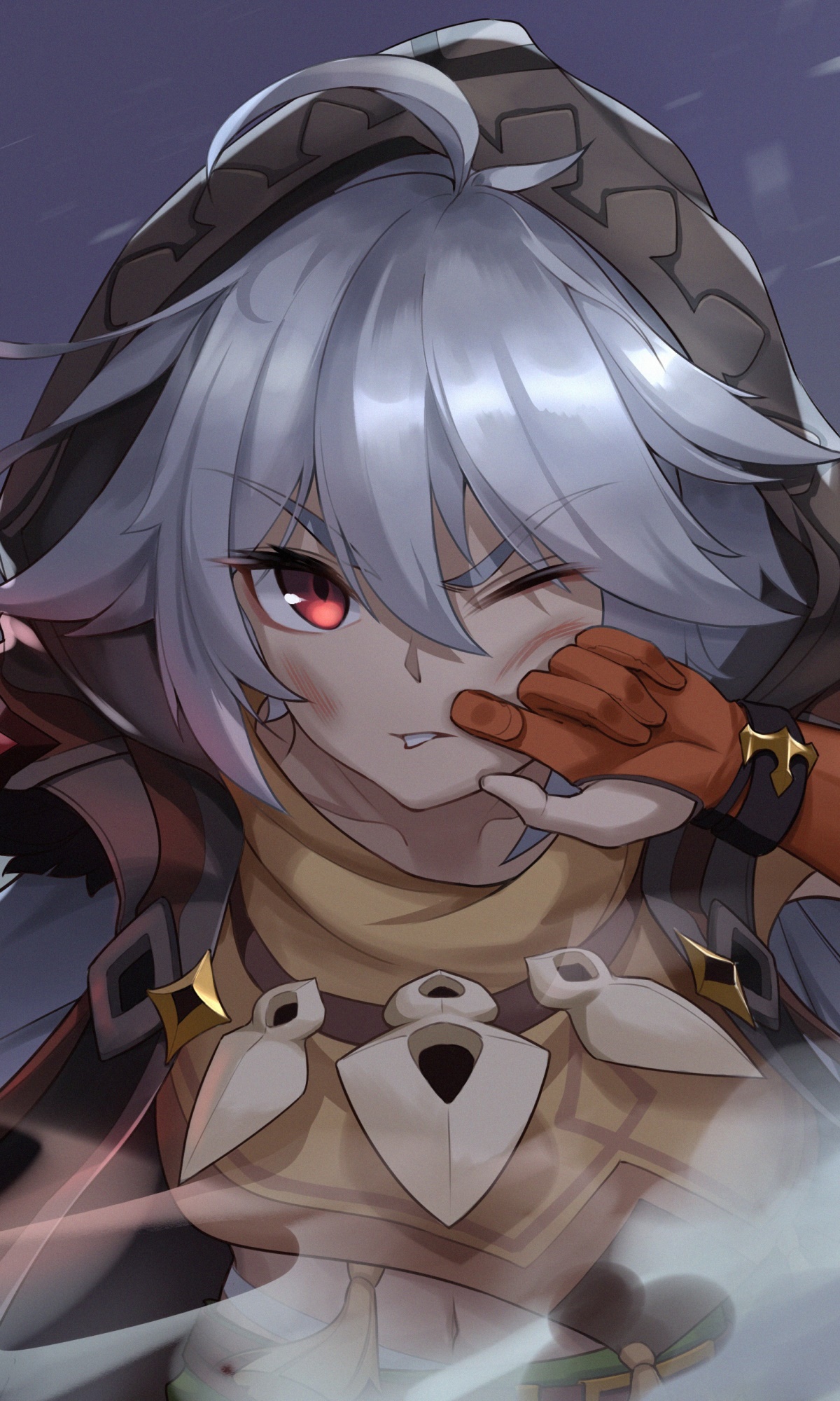 Video Game Genshin Impact, Red Eyes, Grey Hair, Razor (Genshin Impact ...