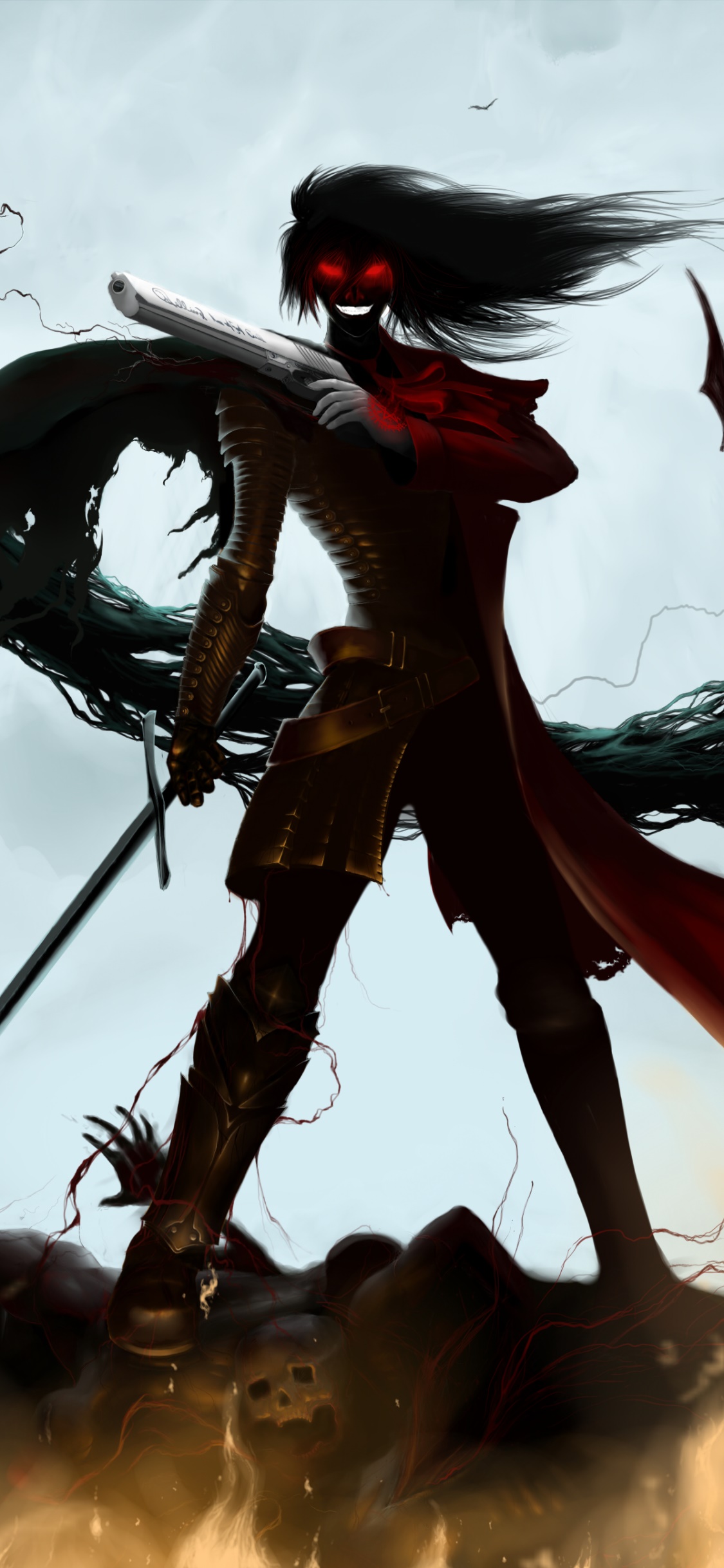 Anime Hellsing, Gothic, Vampire, Alucard (Hellsing), Pistol, Dark ...