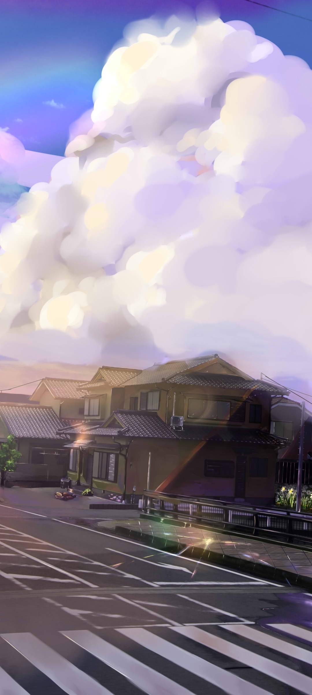 Anime Road, 1080x2400 Phone HD Wallpaper