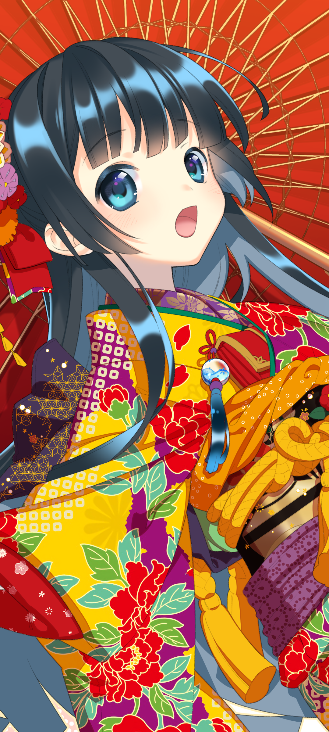 Anime Geisha, 1080x2400 Phone HD Wallpaper