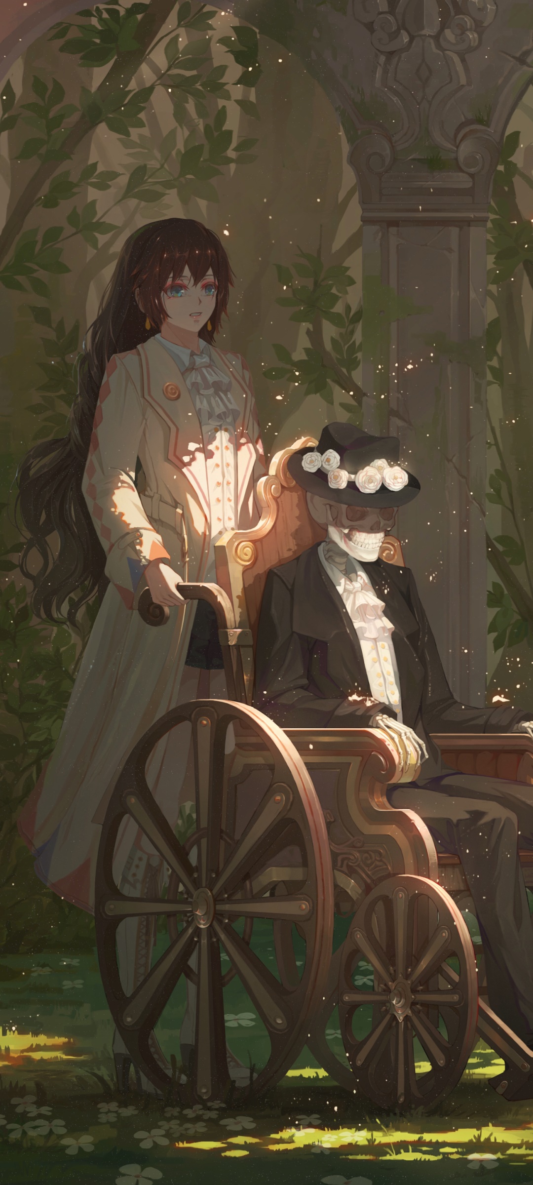 Wallpaper ID: 357362 / Anime Original Phone Wallpaper, Skeleton, Long ...