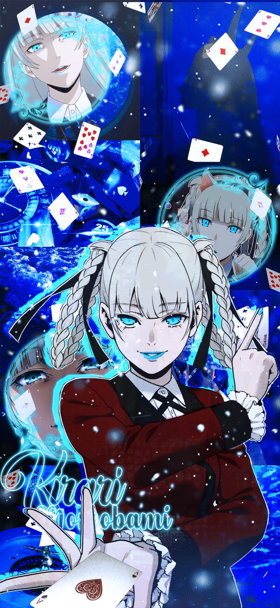 Anime Kakegurui, Kirari Momobami, 1080x2340 Phone HD Wallpaper