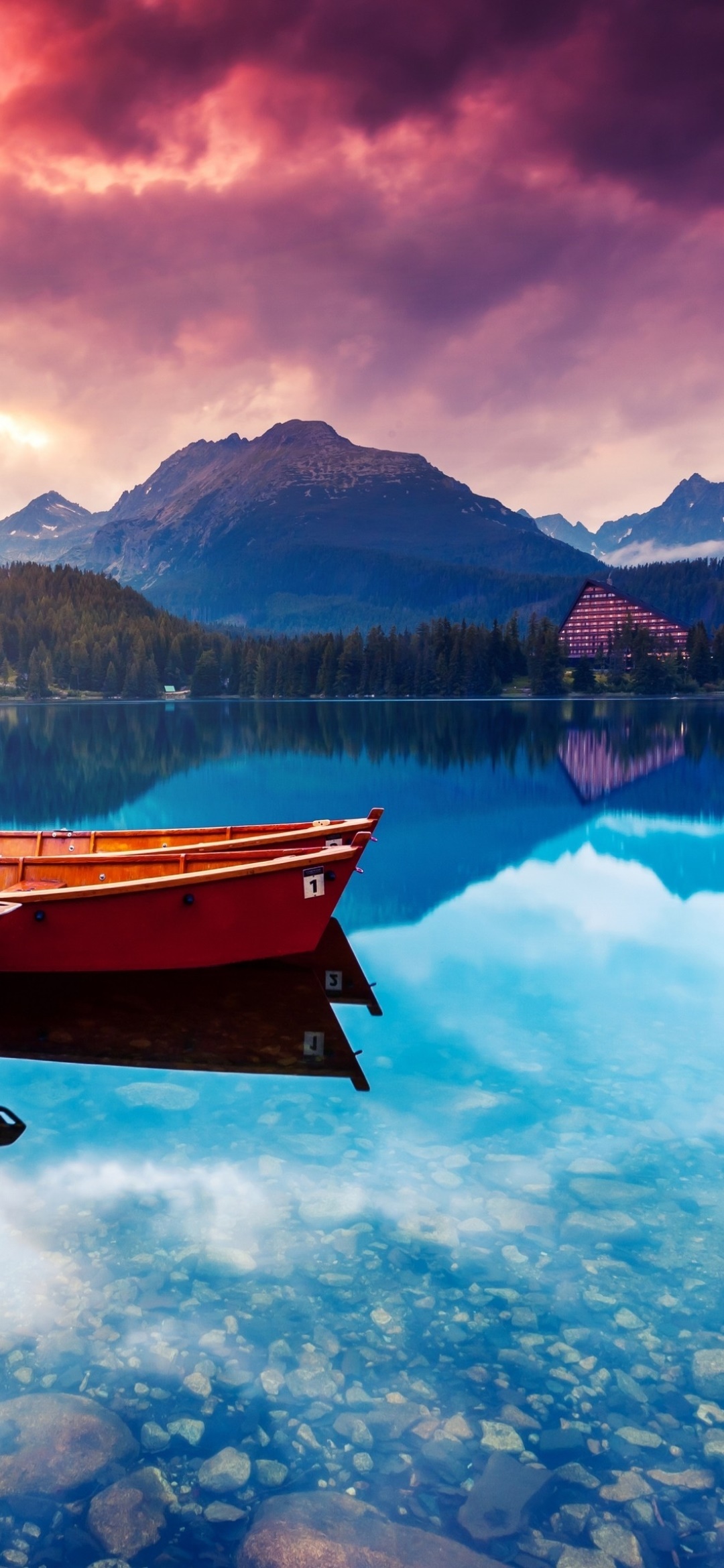 Photography Lake, Slovakia, Sunset, High Tatras, 1080x2340 Phone HD ...
