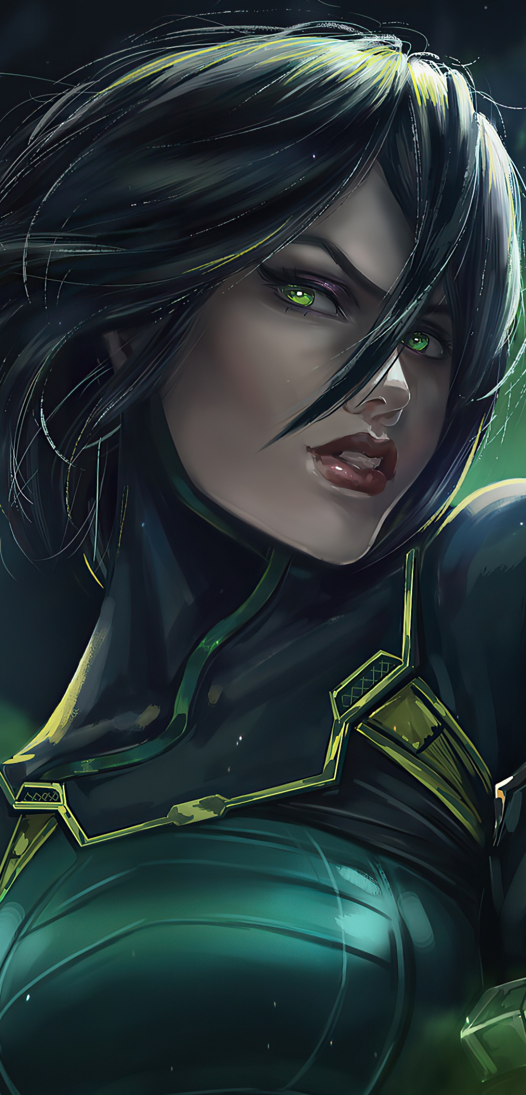 Video Game Valorant, Green Eyes, Woman Warrior, Short Hair, Viper ...