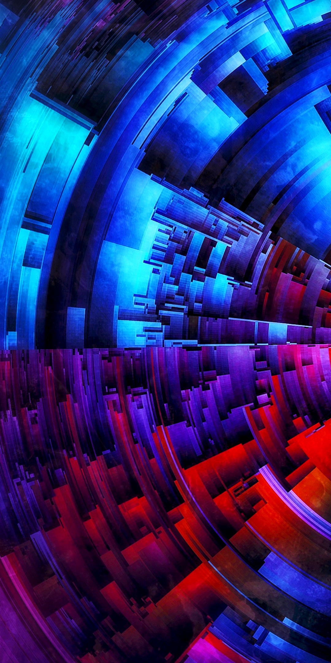 Abstract Circle, Blue, 1080X2160 Phone Hd Wallpaper