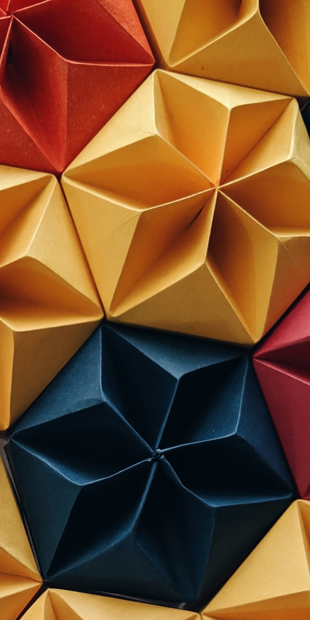 Man Made Origami, Triangle, Shapes, Pattern, 1080x2160 Phone HD Wallpaper