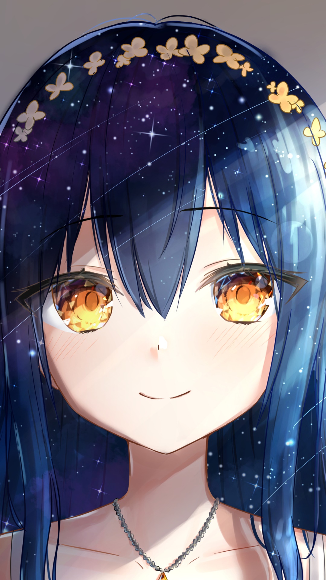 Anime Girl, Blue Hair, 1080x1920 Phone HD Wallpaper