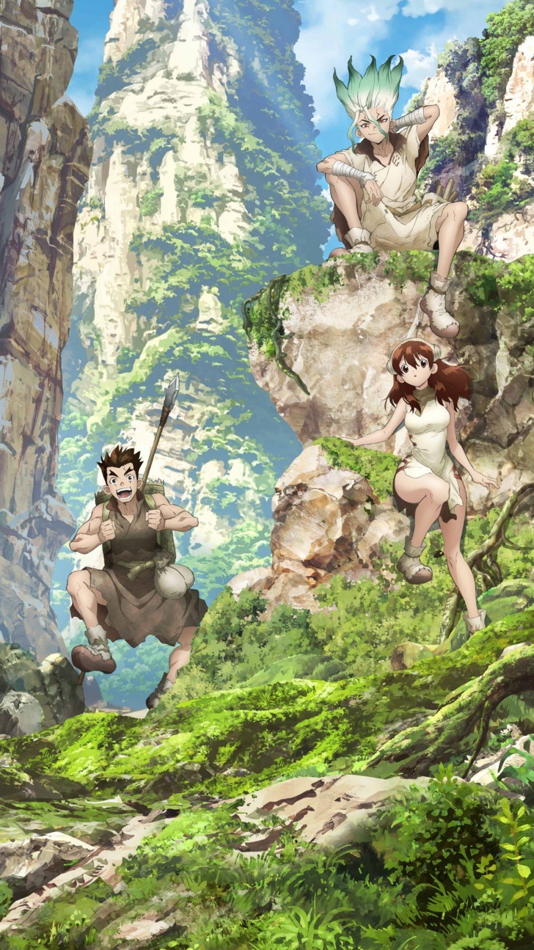 Anime Dr. Stone, Taiju Oki, Senku Ishigami, Yuzuriha Ogawa, 1080X1920 ...