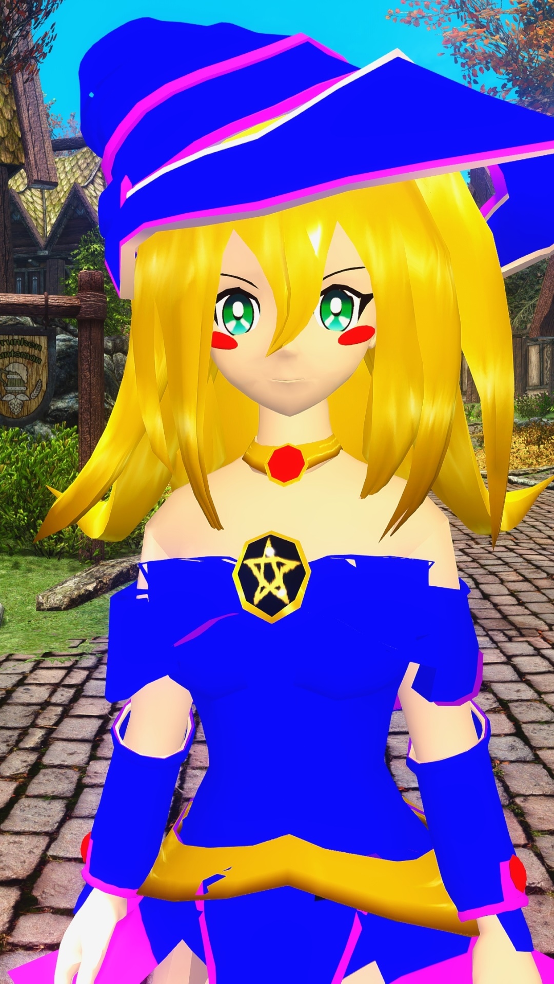 Video Game Crossover, Skyrim, Dark Magician Girl, 1080x1920 Phone HD ...