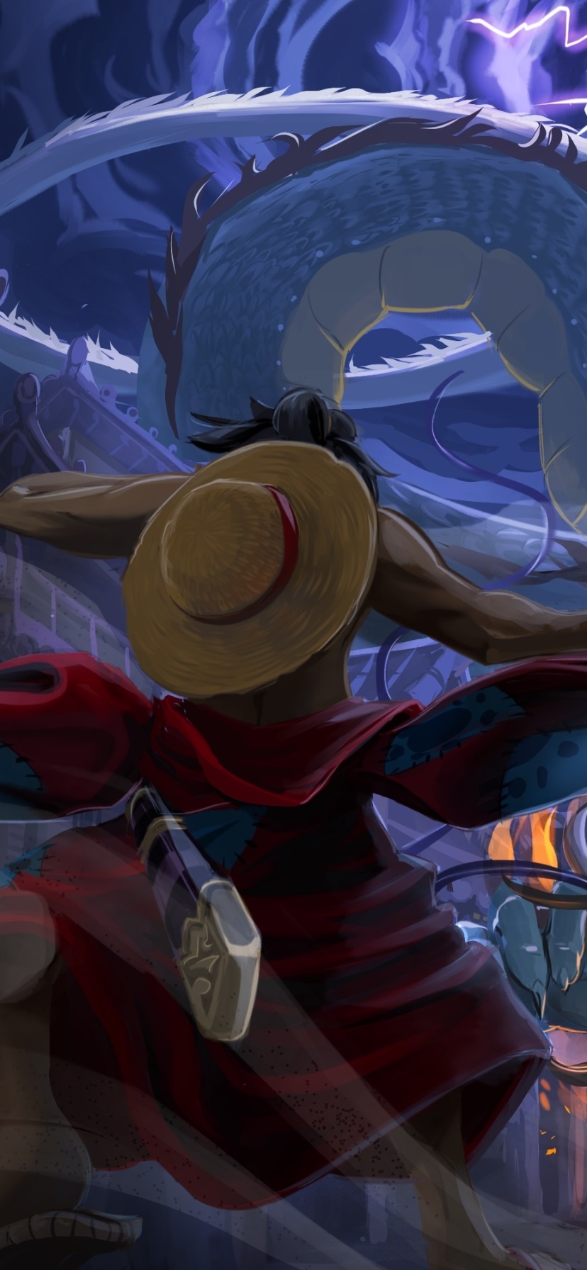 Anime One Piece, Monkey D. Luffy, 828x1792 Phone HD Wallpaper