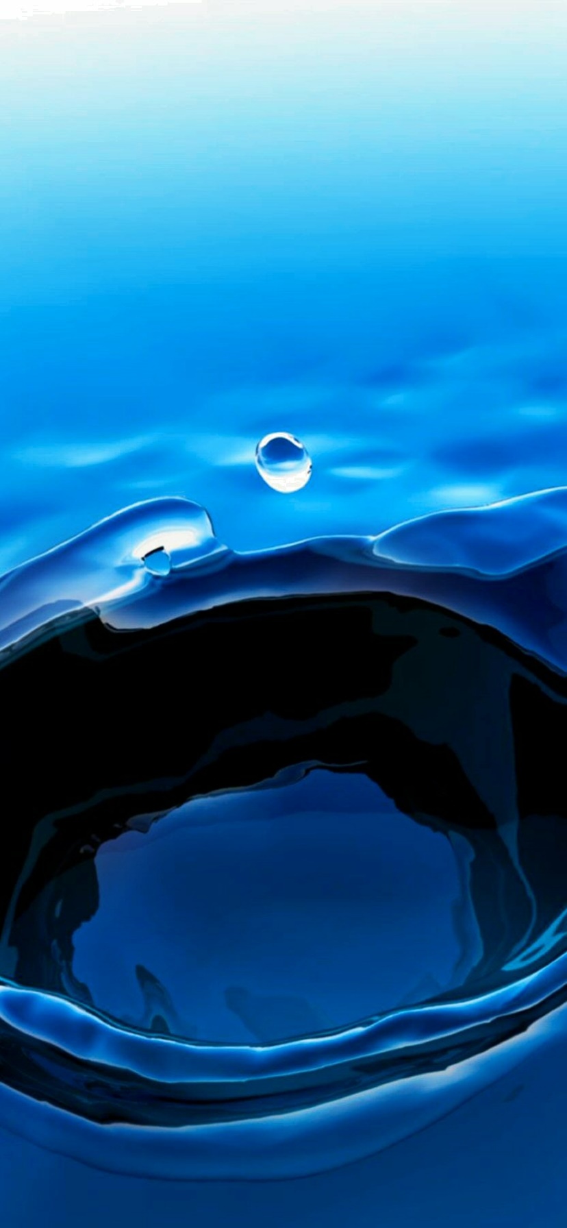 Photography Water Drop, Water, Blue, 828x1792 Phone HD Wallpaper