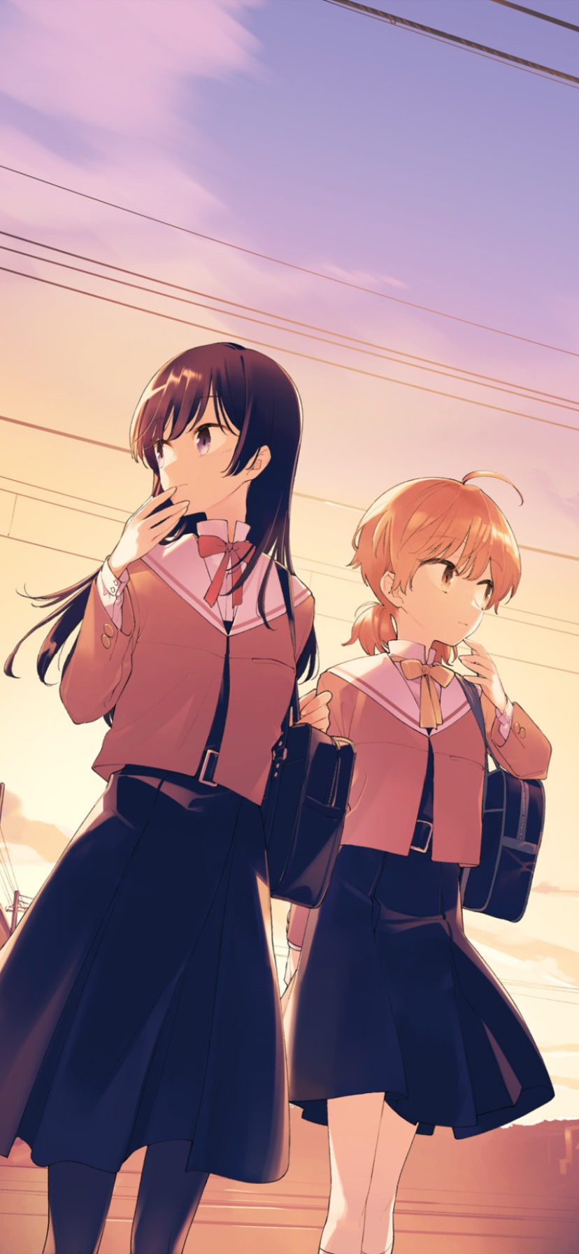 Anime Bloom into You, Touko Nanami, Yuu Koito, 828x1792 Phone HD Wallpaper