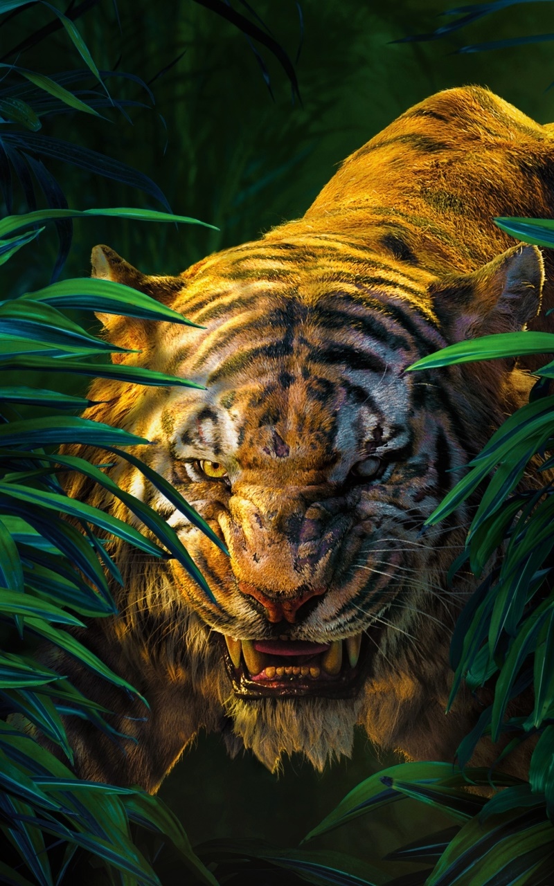 Movie The Jungle Book (2016), The Jungle Book, Tiger, Close-up, Shere ...