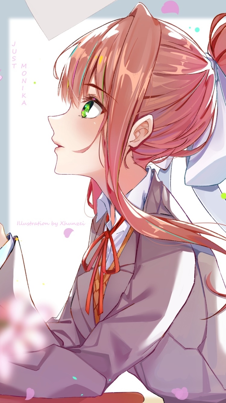 Video Game Doki Doki Literature Club!, Monika (Doki Doki Literature ...