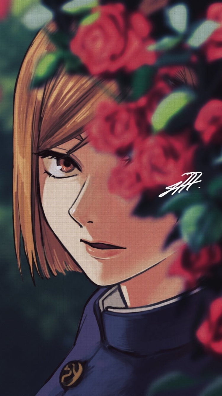 Anime Jujutsu Kaisen, Brown Hair, Nobara Kugisaki, 750x1334 Phone HD ...