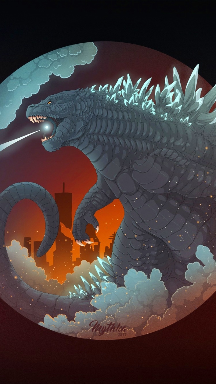 Fantasy Godzilla, Creature, 750x1334 Phone HD Wallpaper